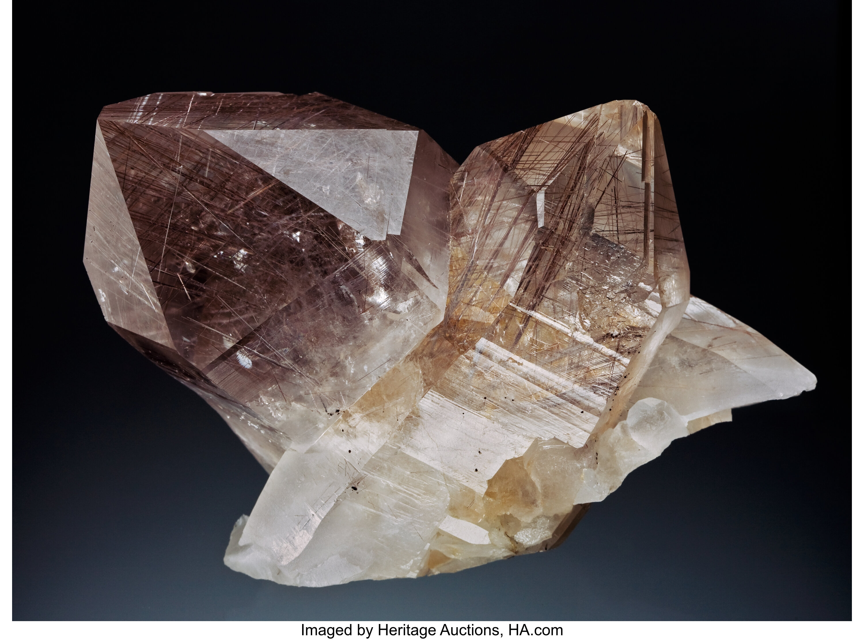 RUTILATED QUARTZ GROUP. ... Minerals Crystals | Lot #41003 | Heritage ...