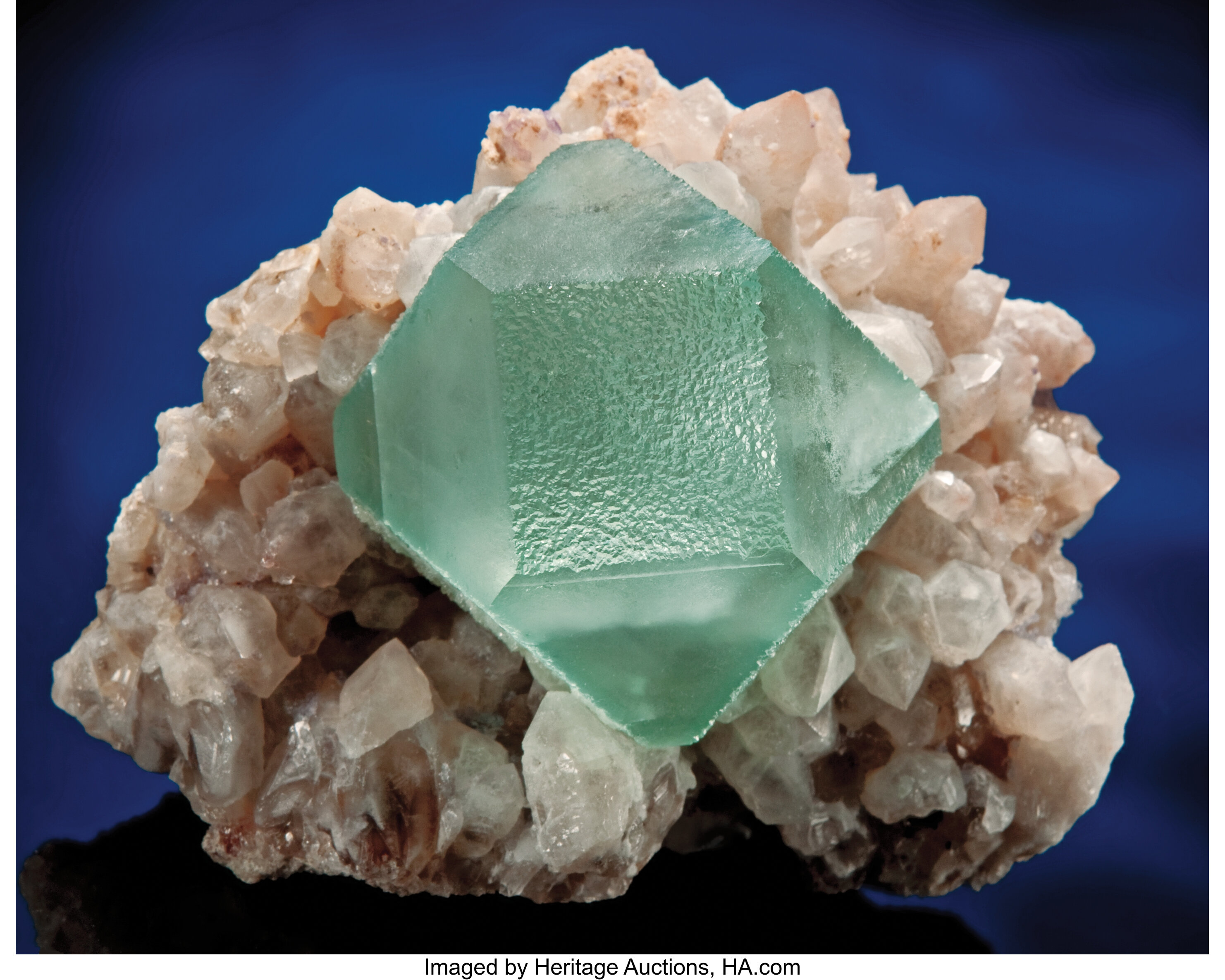 MINT GREEN FLUORITE ON MATRIX. ... Minerals Crystals | Lot #41057 ...
