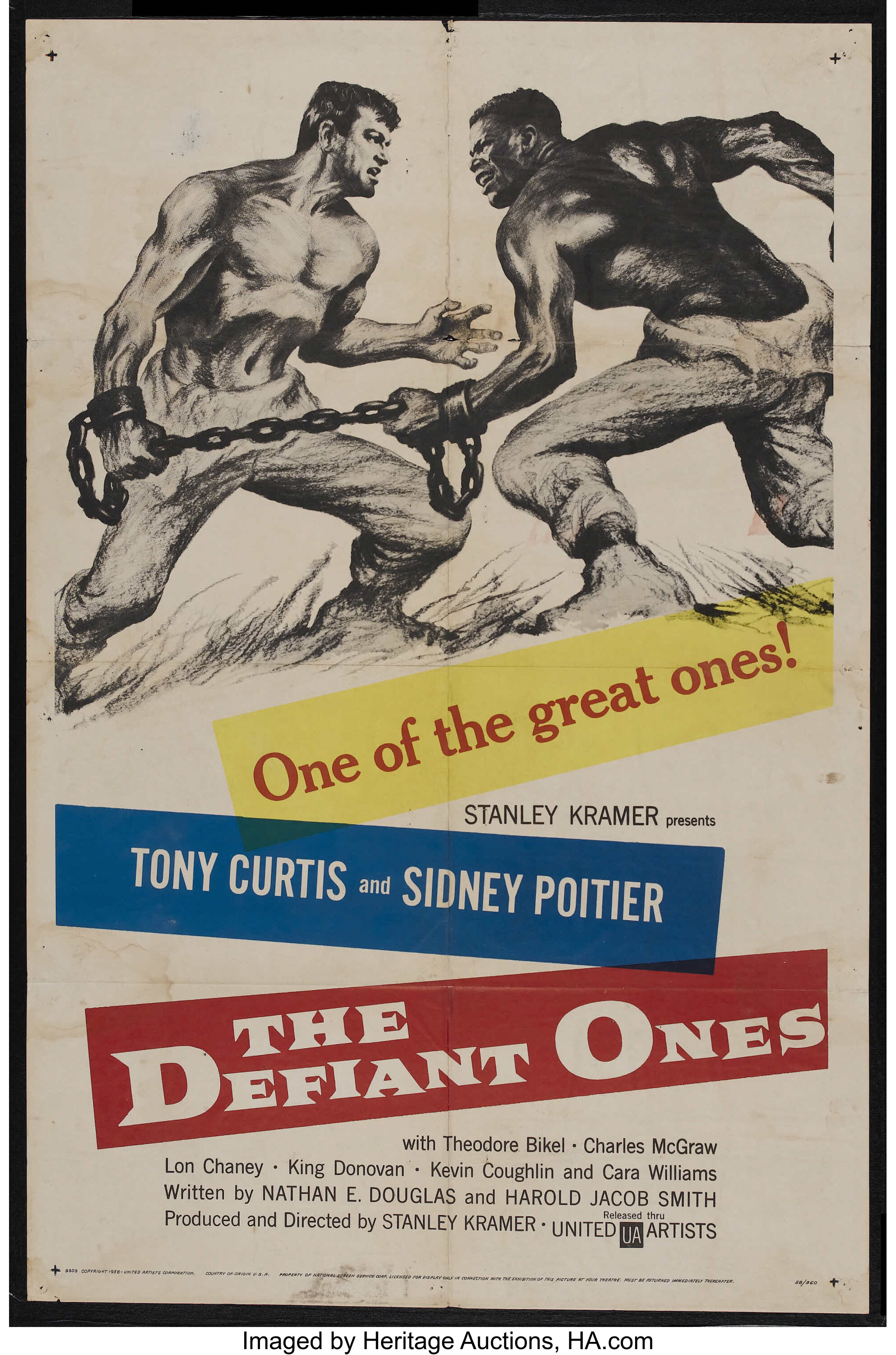 The Defiant Ones (United Artists, 1958). One Sheet (27" X 41"). | Lot ...