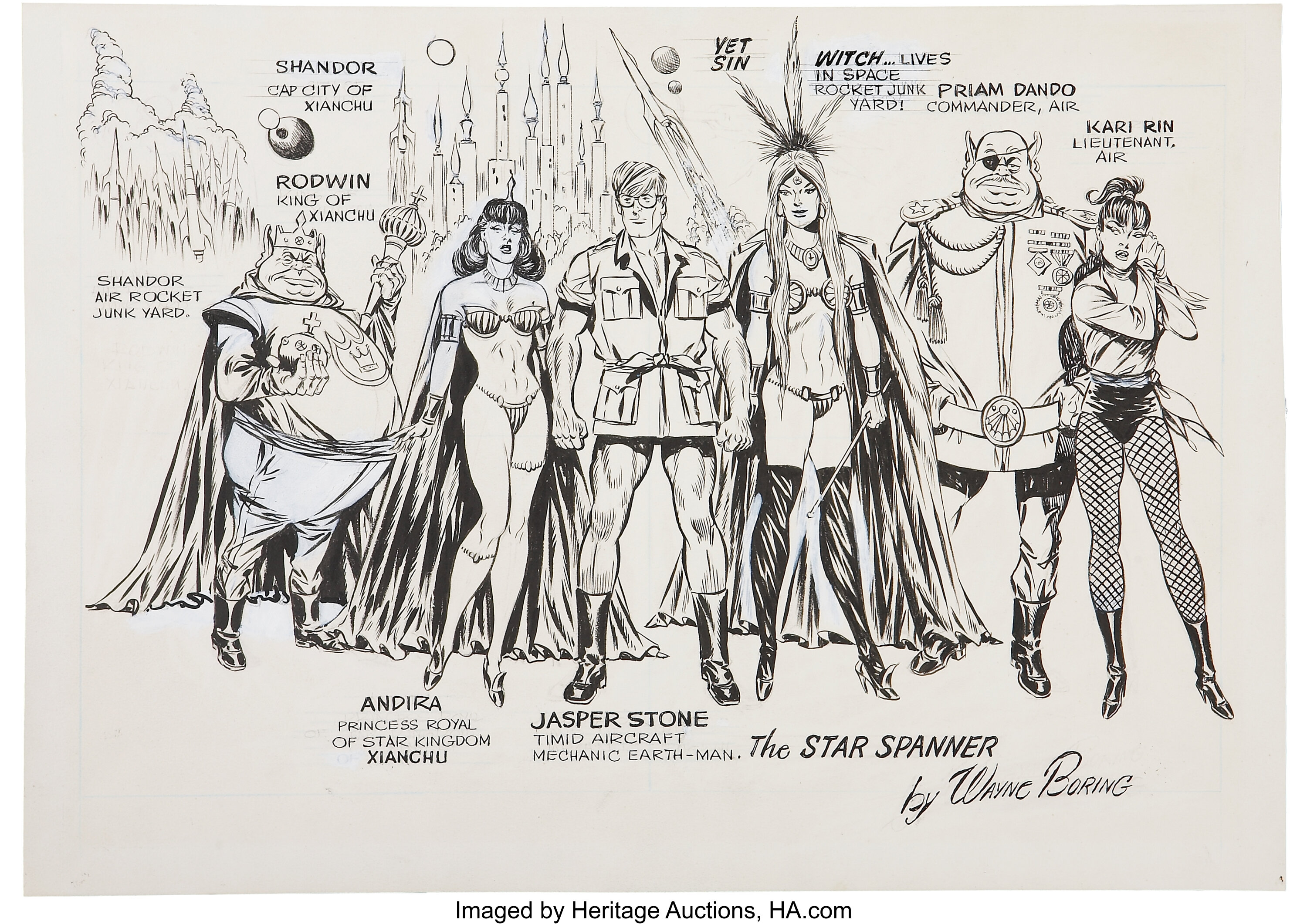 Wayne Boring The Star Spanner Illustration Original Art | Lot #93433 ...
