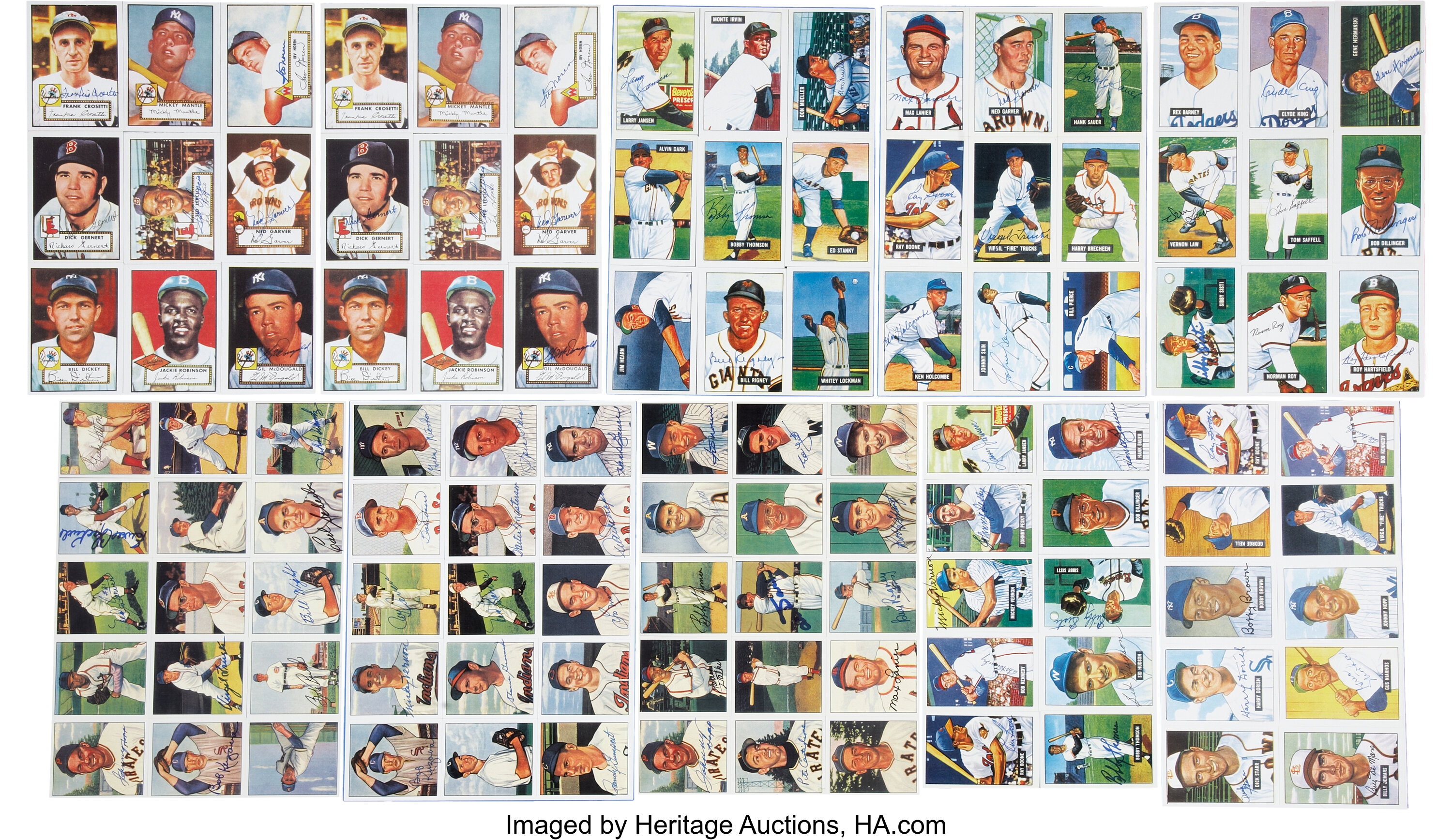 Baseball Stars Signed Team Sheets Lot Of 20. ... Autographs Photos ...