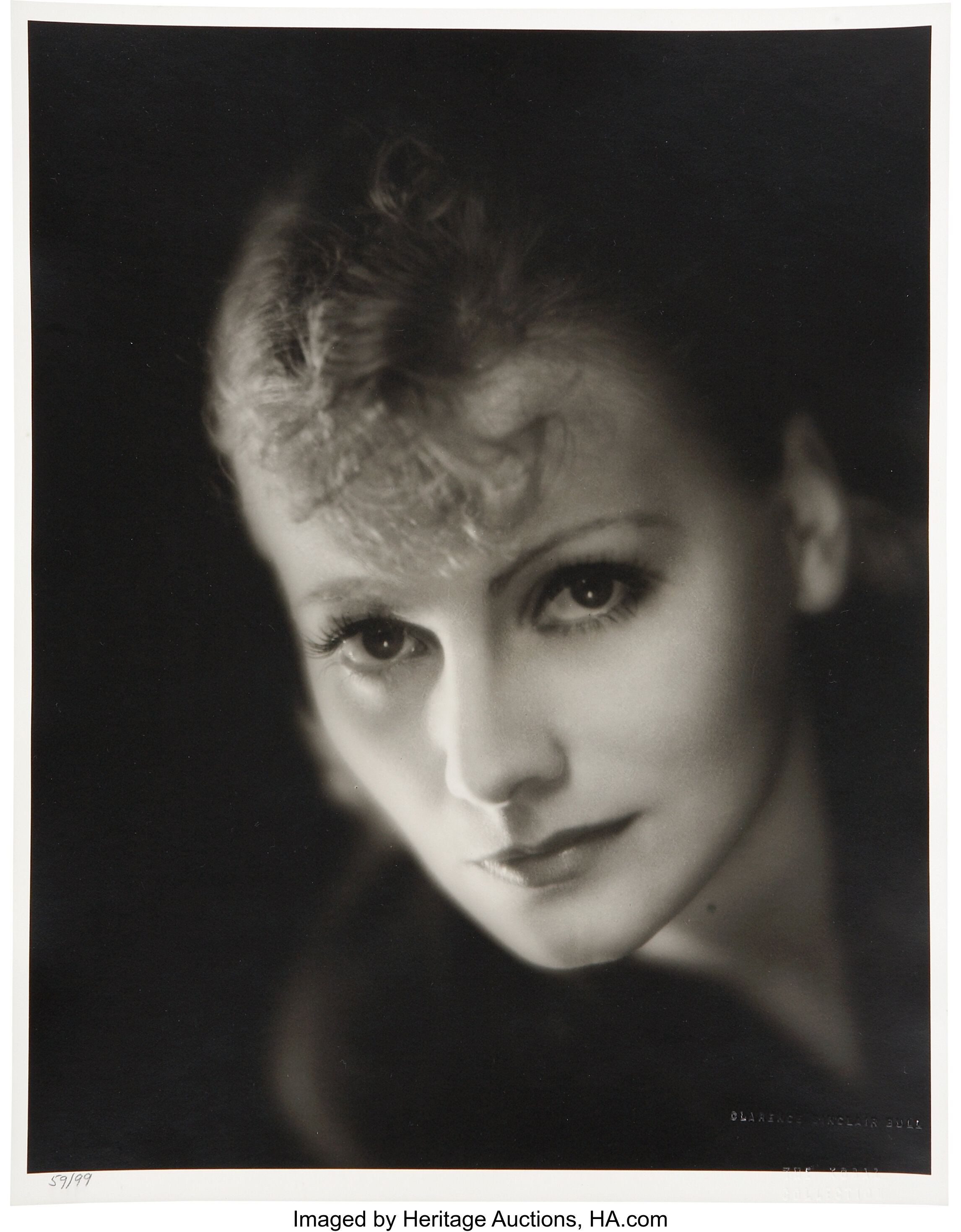 Greta Garbo Photo Portrait by Clarence Sinclair Bull.... Movie/TV | Lot ...
