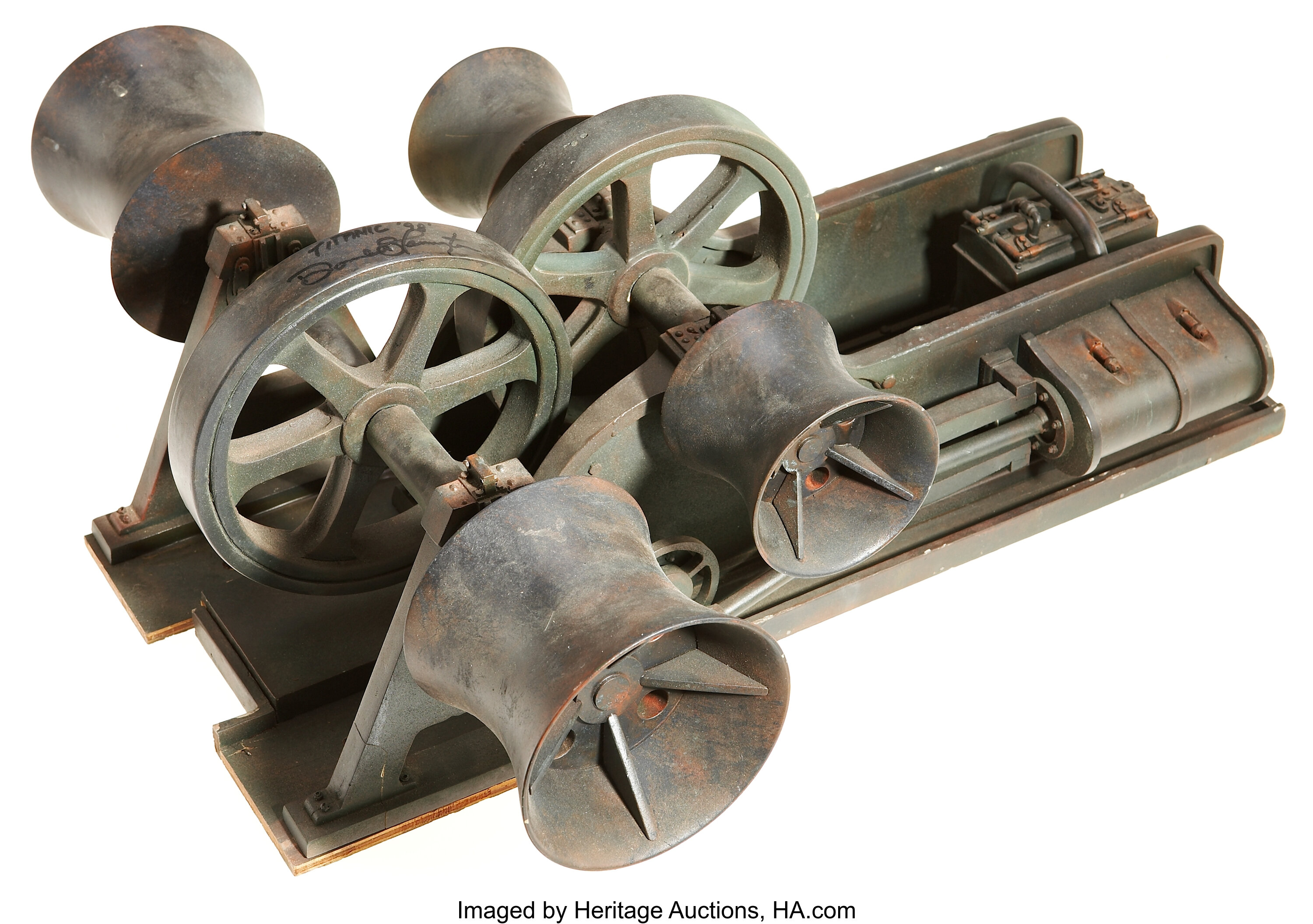 Titanic Miniature Prop Winch, Signed by Special Effects Supervisor ...