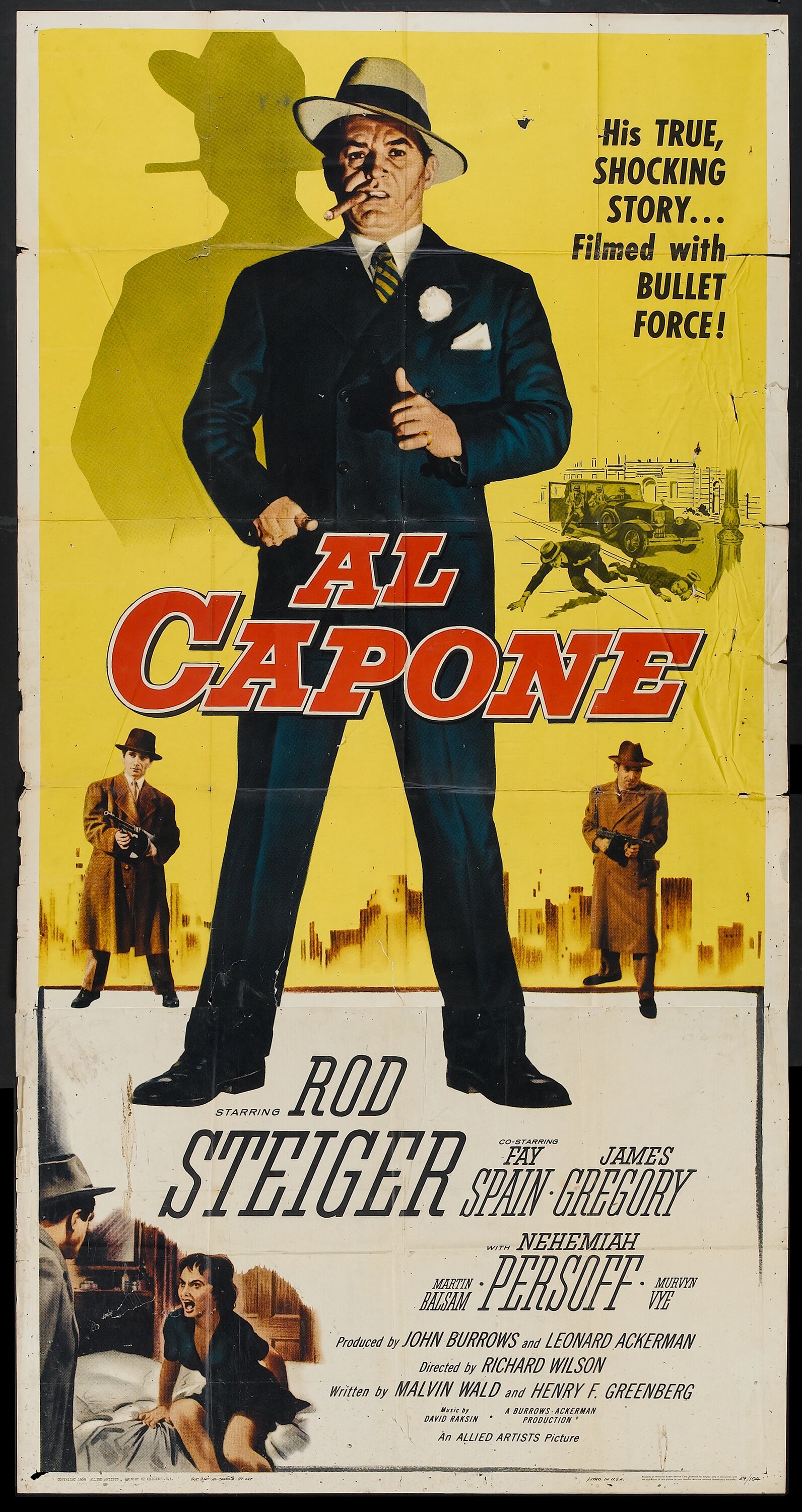 Al Capone (Allied Artists, 1959). Three Sheet (41" X 81"). Crime ...