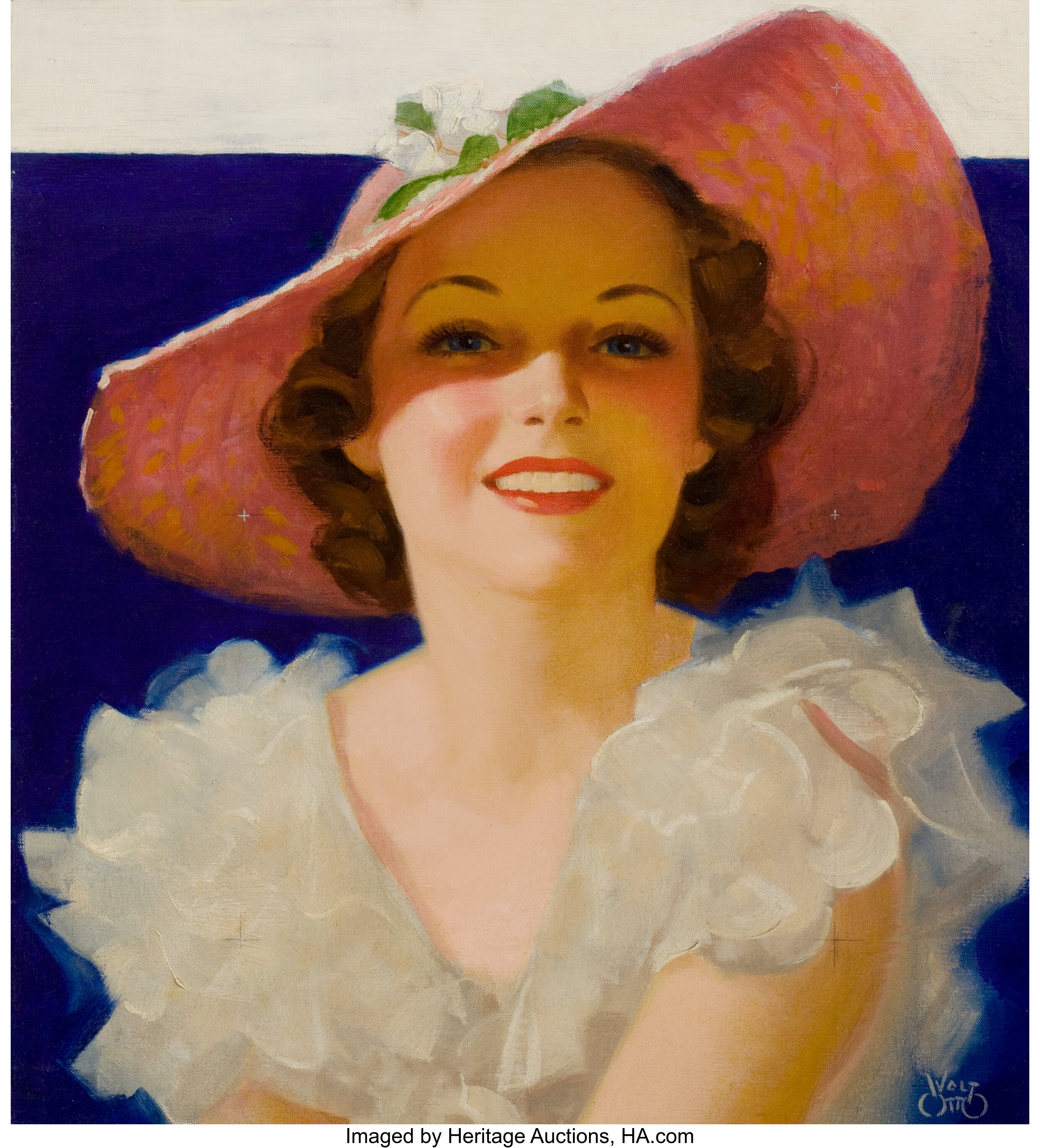Walt Otto American 1895 1963 Girl With Picture Hat Magazine Lot
