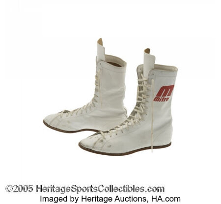 1977 Muhammad Ali Fight Worn Shoes. Historic footwear carried the | Lot ...