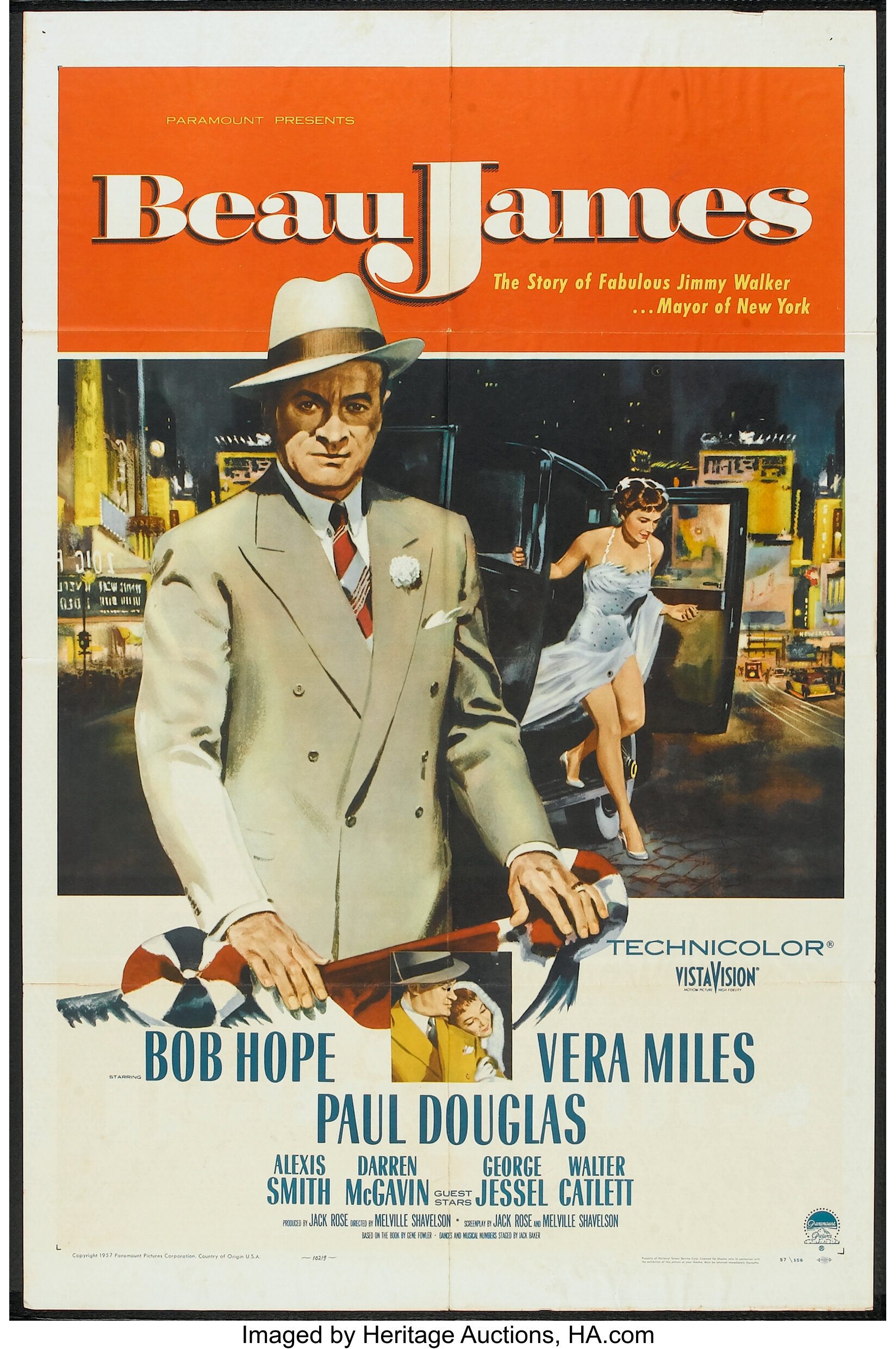 Beau James (Paramount, 1957). One Sheet (27" X 41"). Drama.. ... | Lot ...