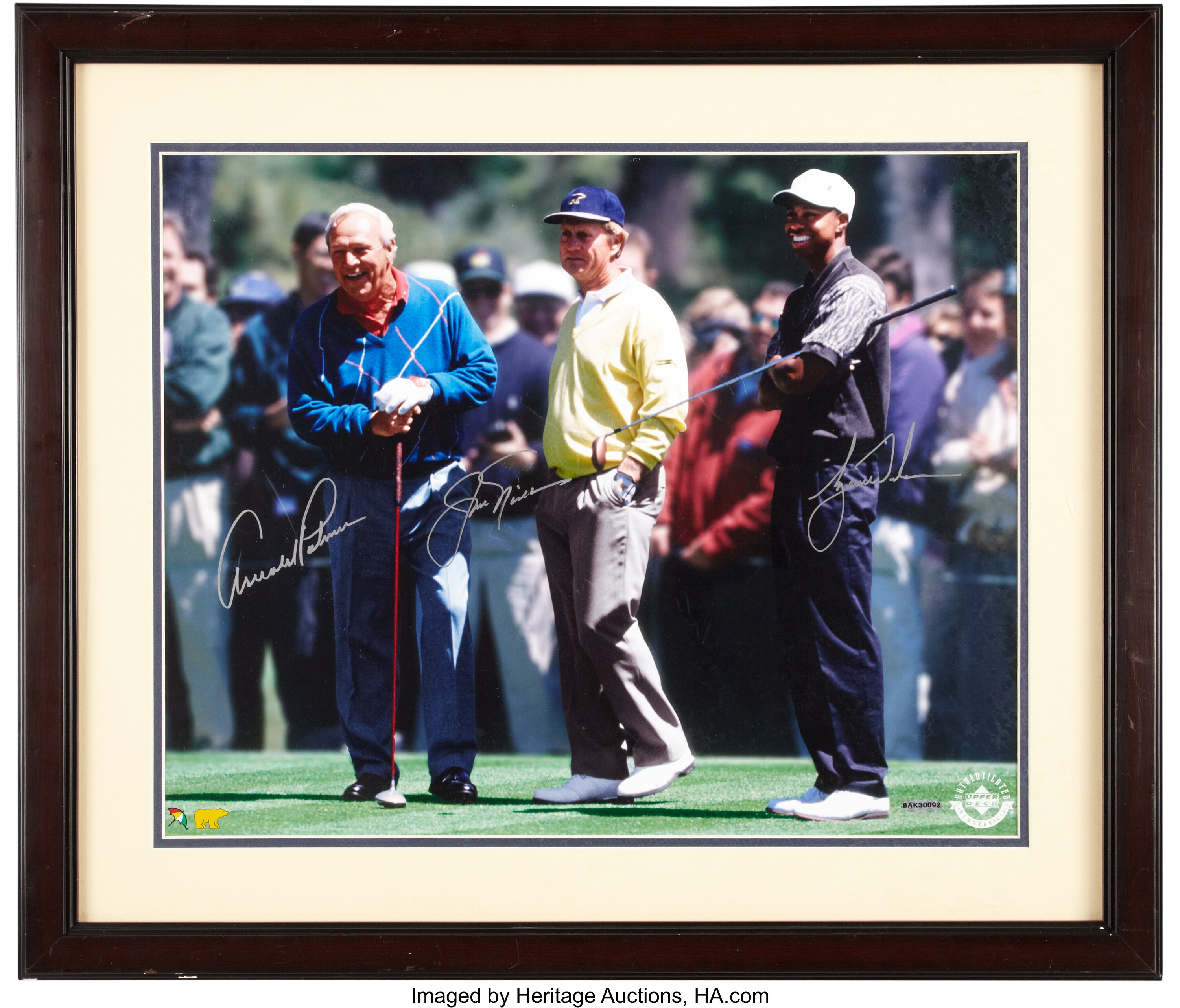 Circa 2000 Arnold Palmer, Jack Nicklaus & Tiger Woods Signed UDA | Lot ...