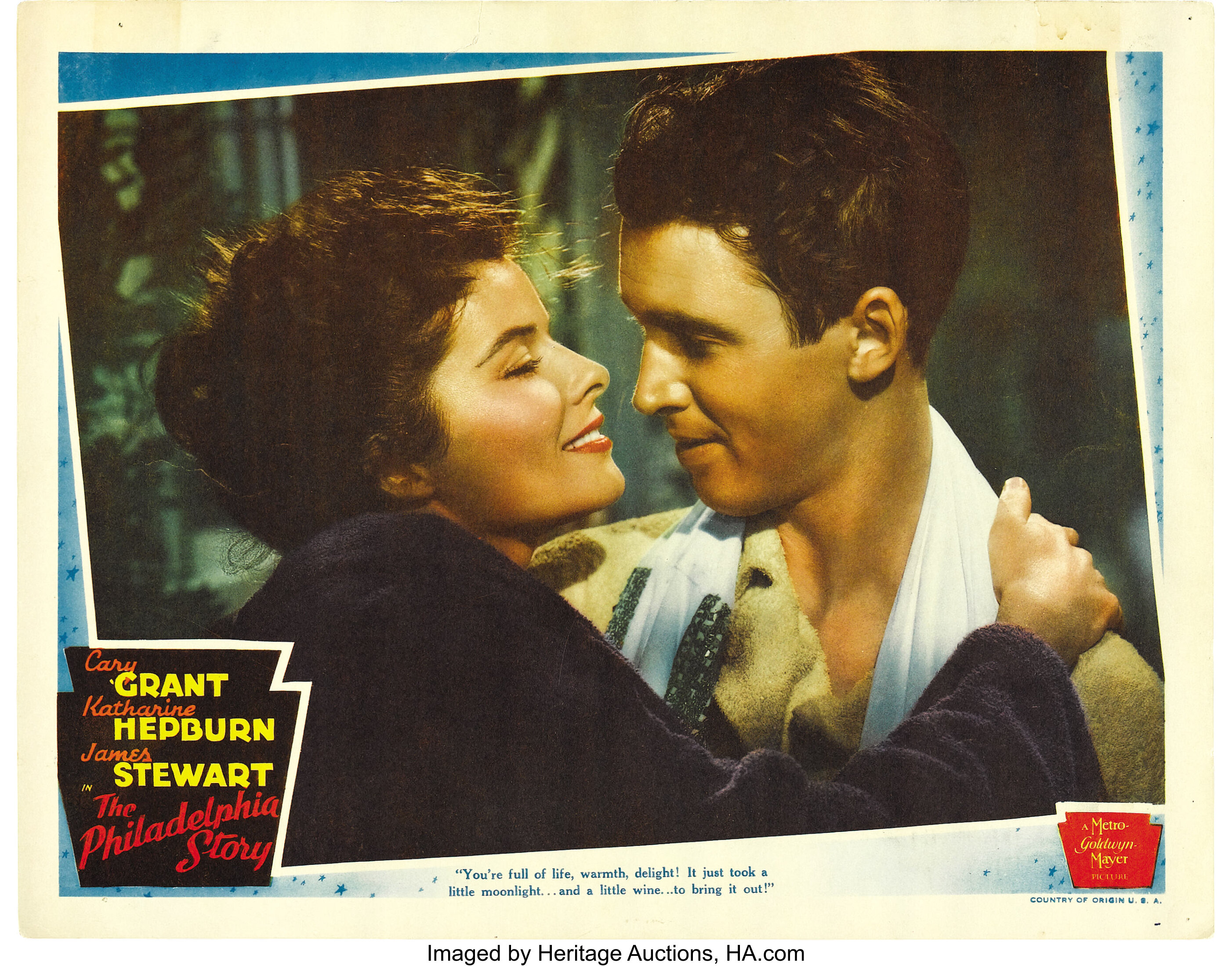 The Philadelphia Story (MGM, 1940). Lobby Card (11" X 14"). ... | Lot ...