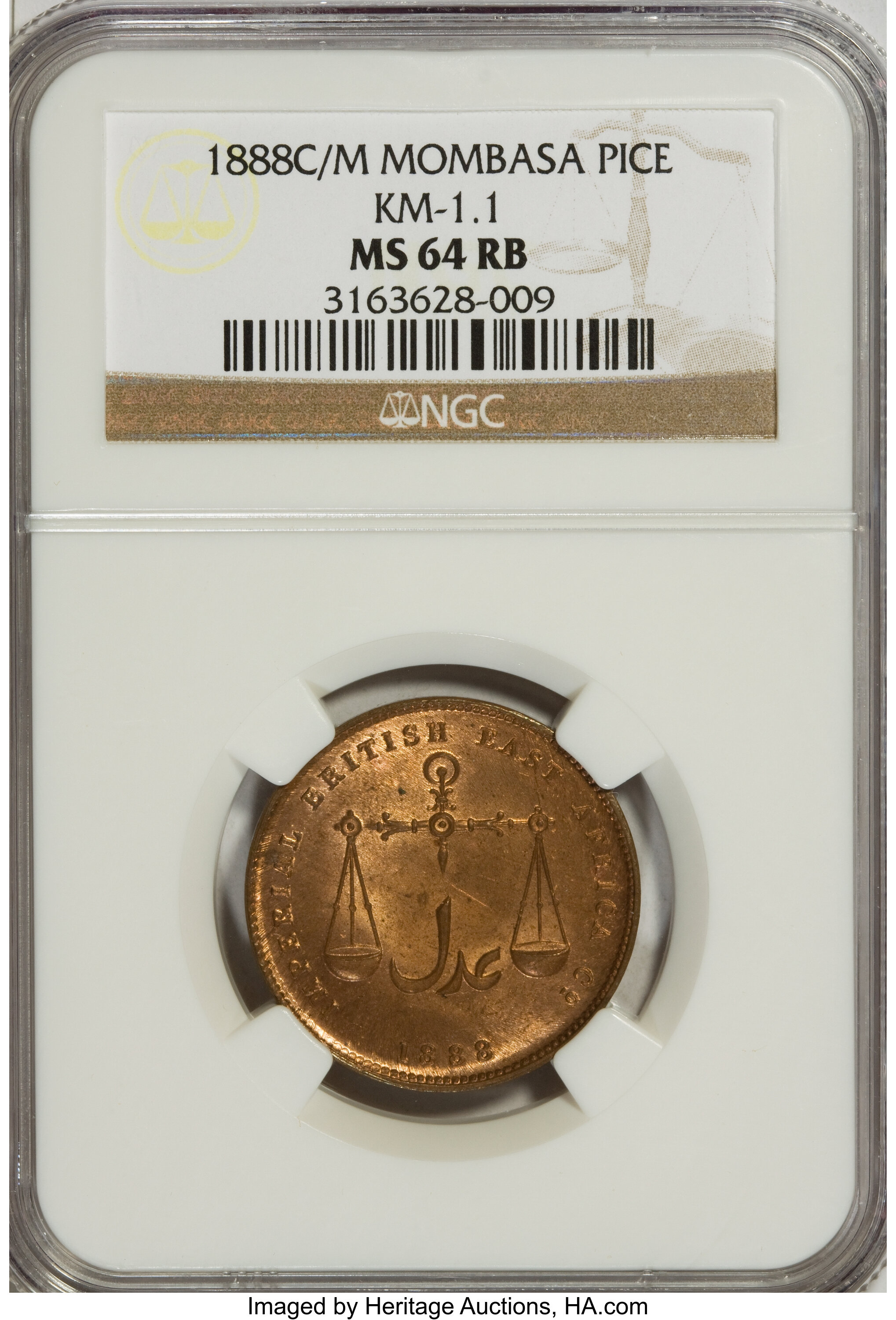 Mombasa: British Colonial Certified Type Set,... (Total: 5 coins) | Lot ...
