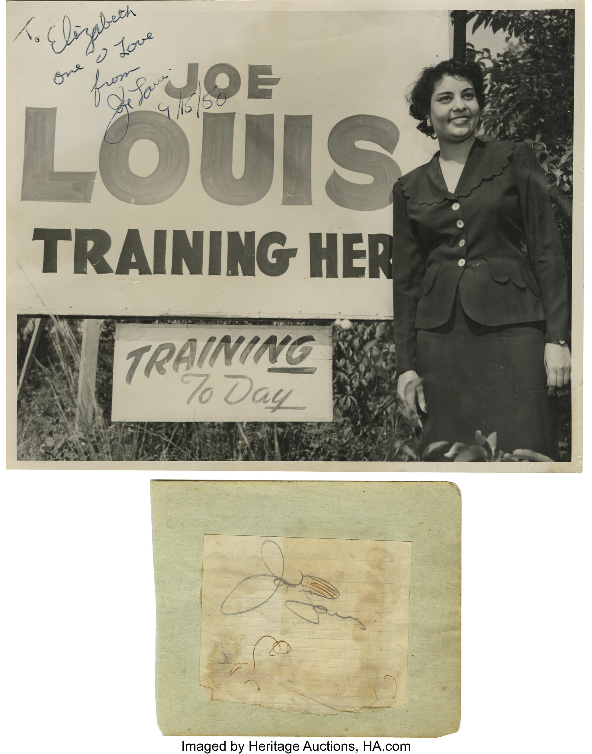1950 Joe Louis Signed Photograph with Cut Signature. One of our | Lot ...