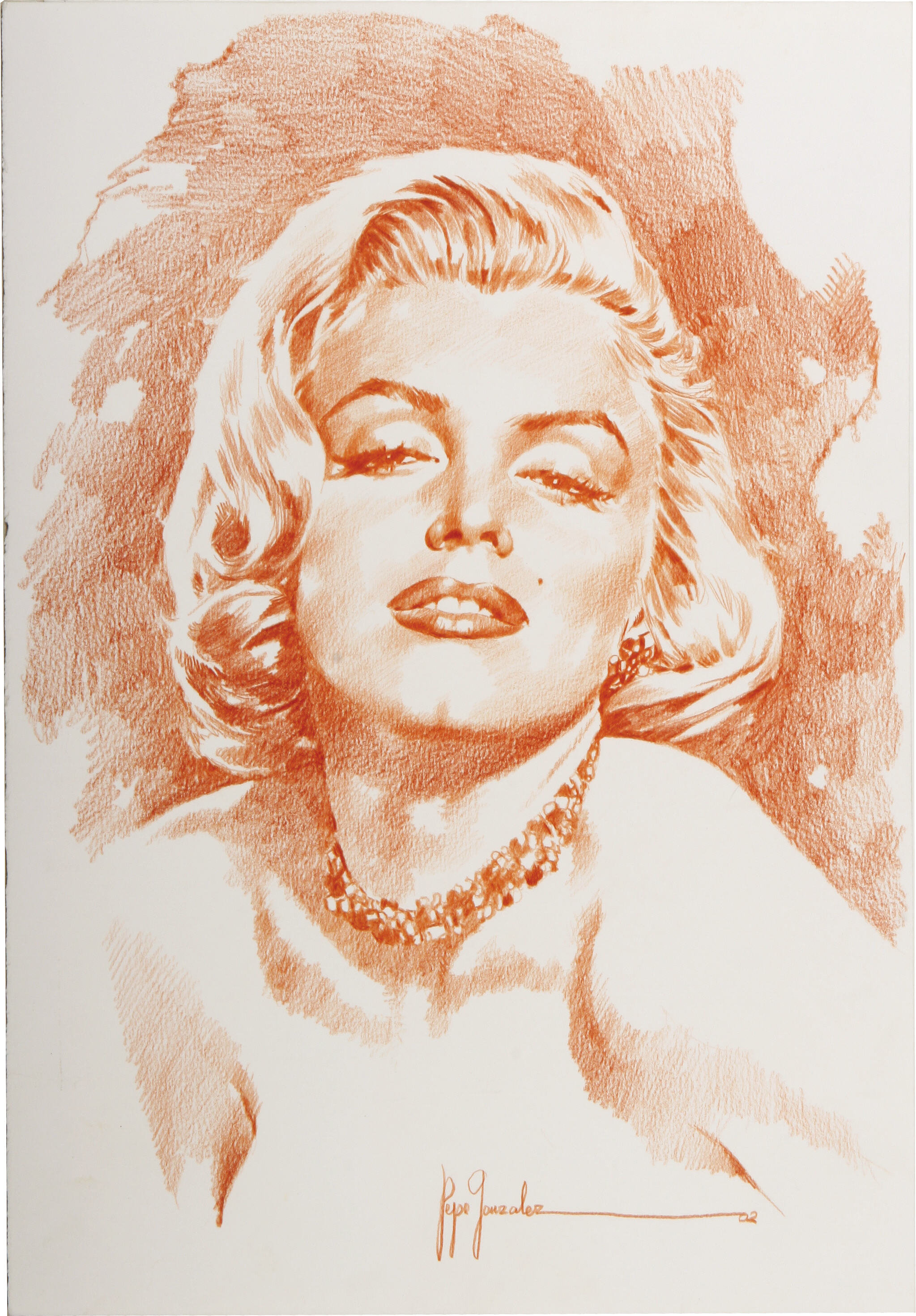 Jose Gonzalez - Marilyn Monroe Portrait Original Art (2002). ... | Lot ...