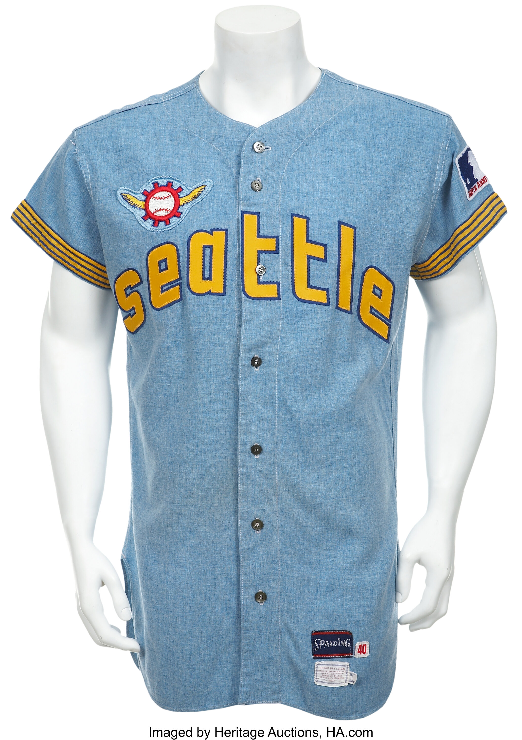 1969 Dick Simpson Game Worn Seattle Pilots Jersey.... Baseball | Lot ...