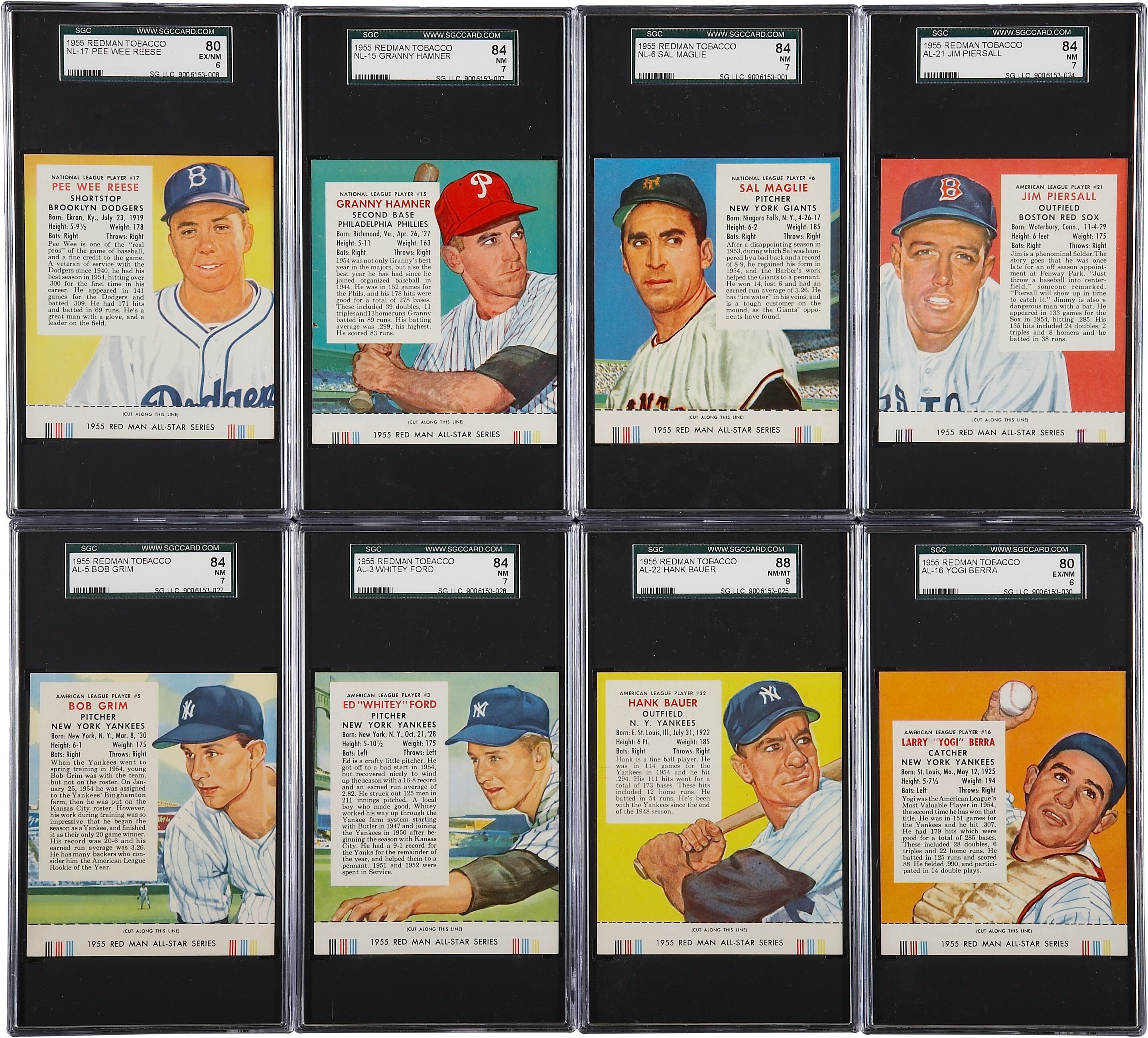 1955 Red Man Tobacco SGC-Graded Collection (32).... Baseball Cards ...