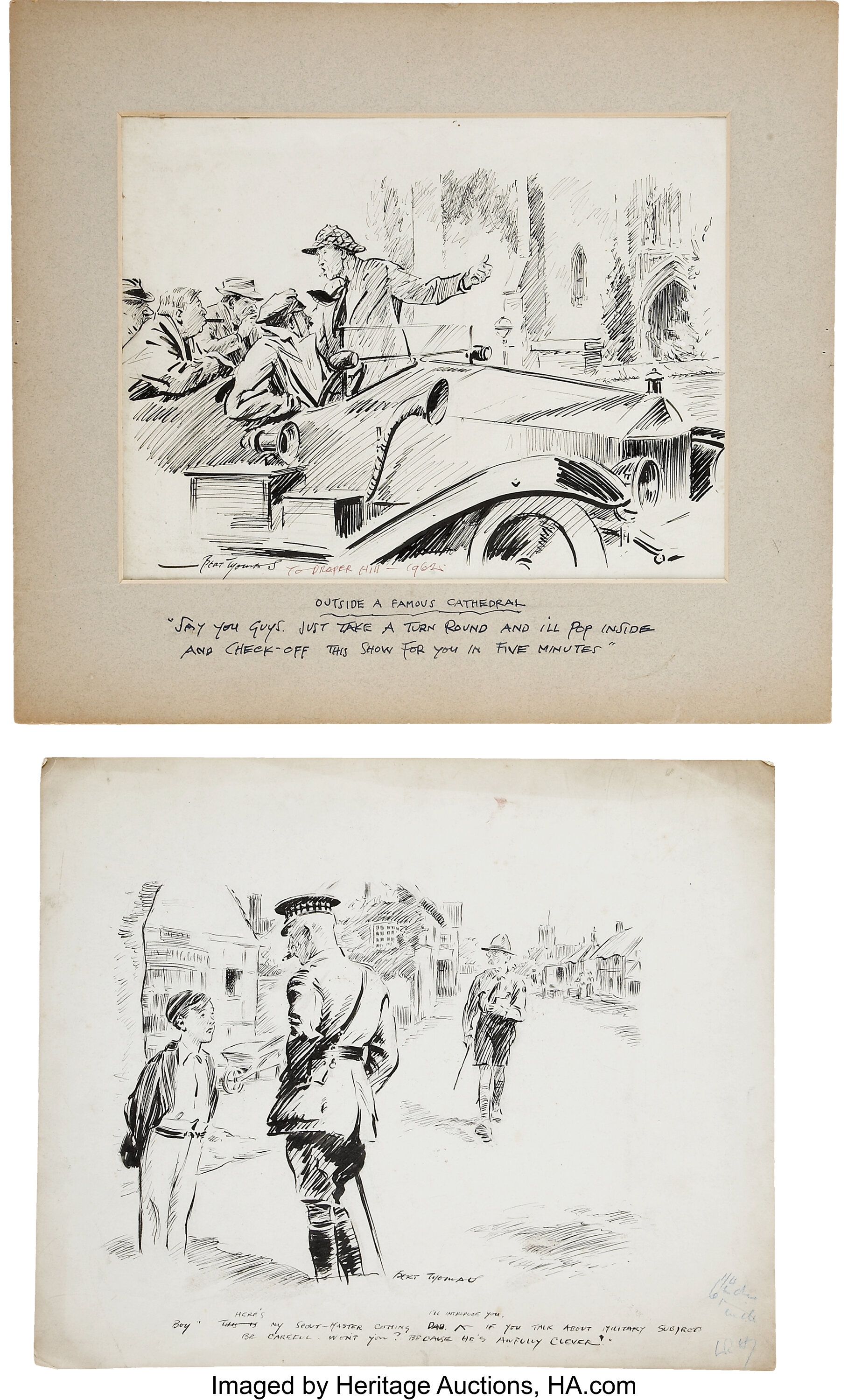 Bert Thomas Illustration Original Art Group (undated).... (Total: 5 ...