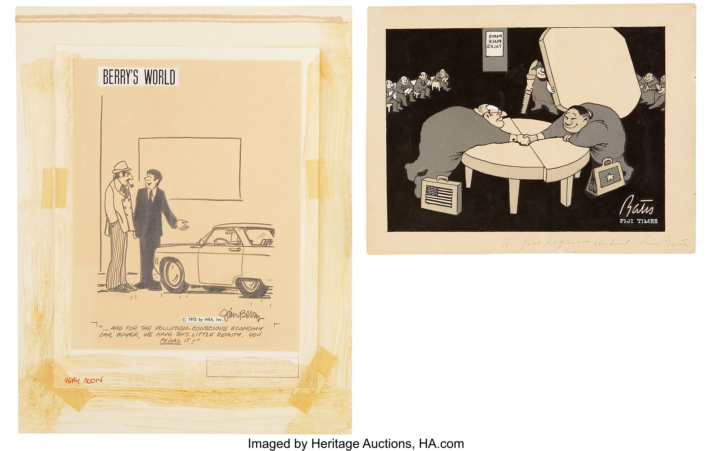 Jim Berry, James Hummel, Hugo and Batis Comic Strip and | Lot #12645 ...