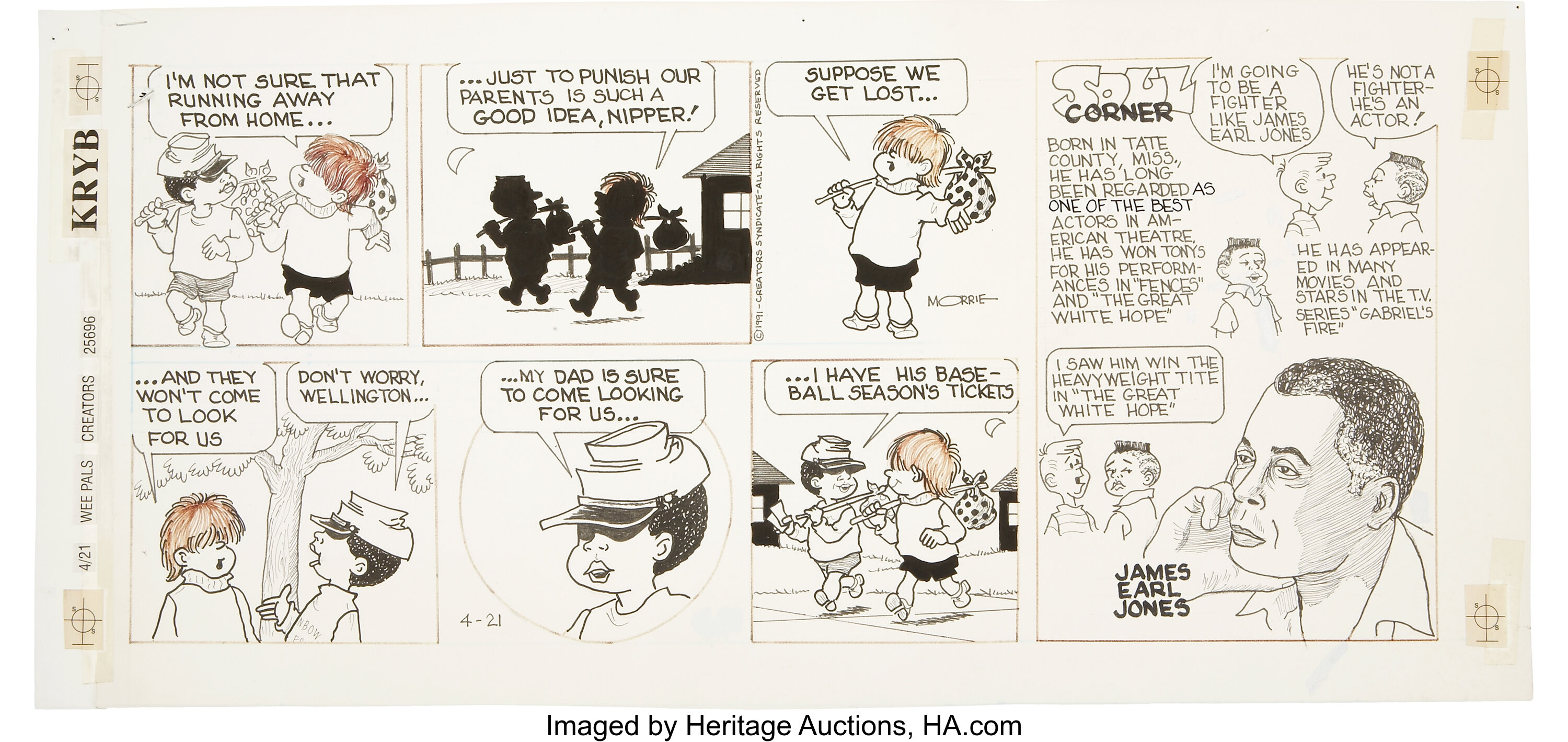 Morrie Turner Wee Pals Sunday Comic Strip Original Art dated | Lot ...