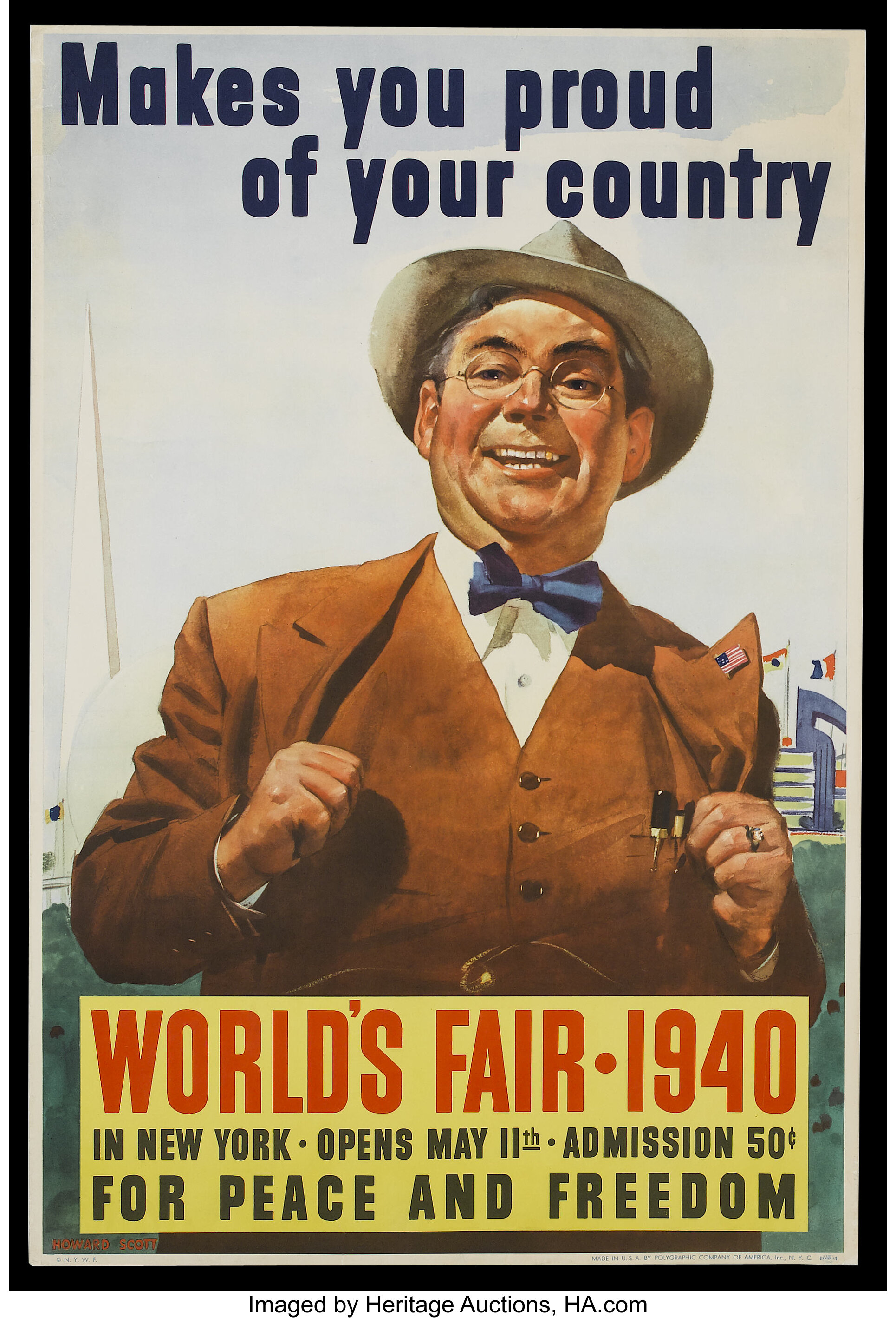 1940 World's Fair Poster (1940). Poster (20" X 30"). | Lot #25001 ...