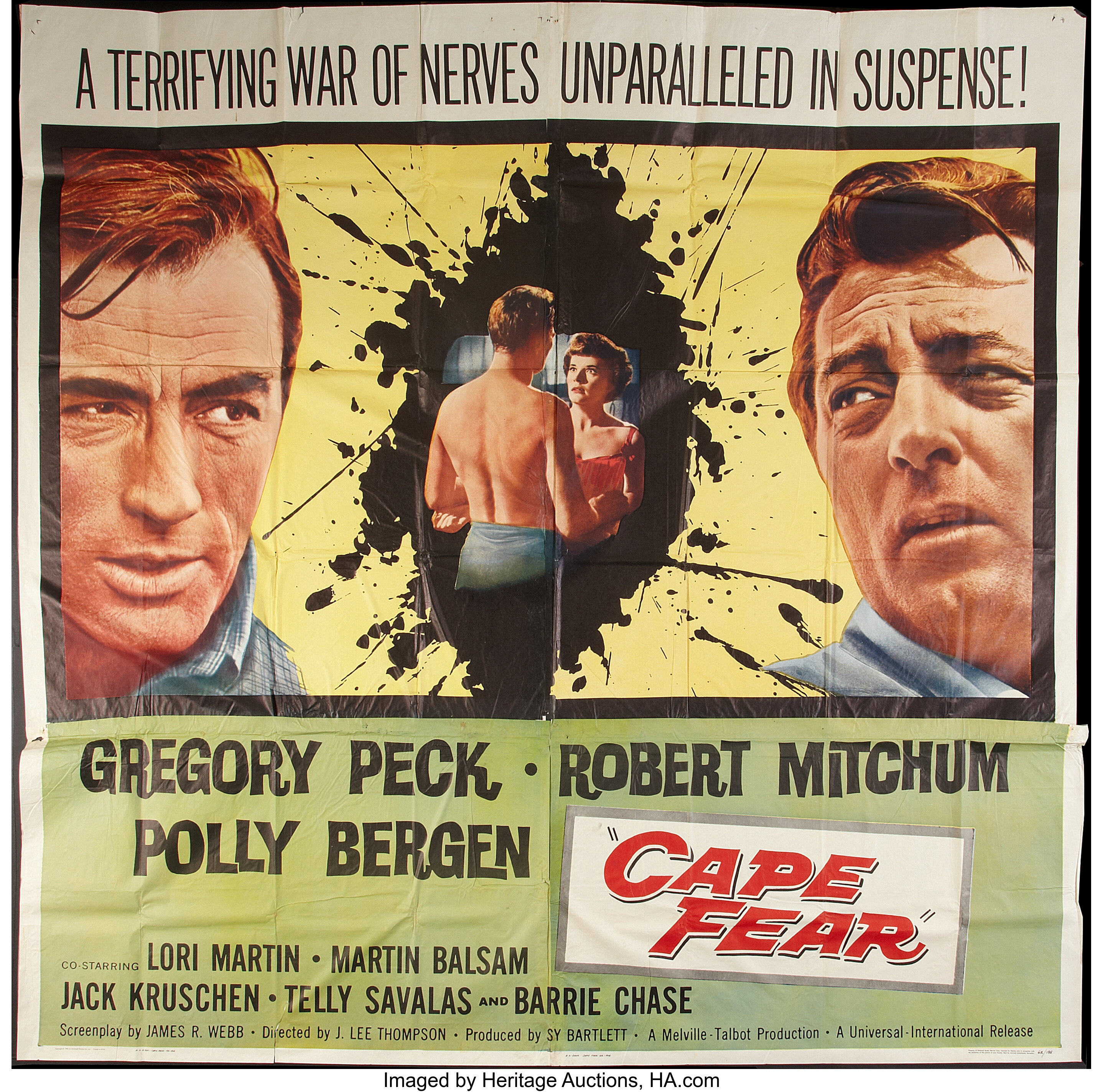 Cape Fear (Universal International, 1962). Six Sheet (81" X 81"). | Lot ...