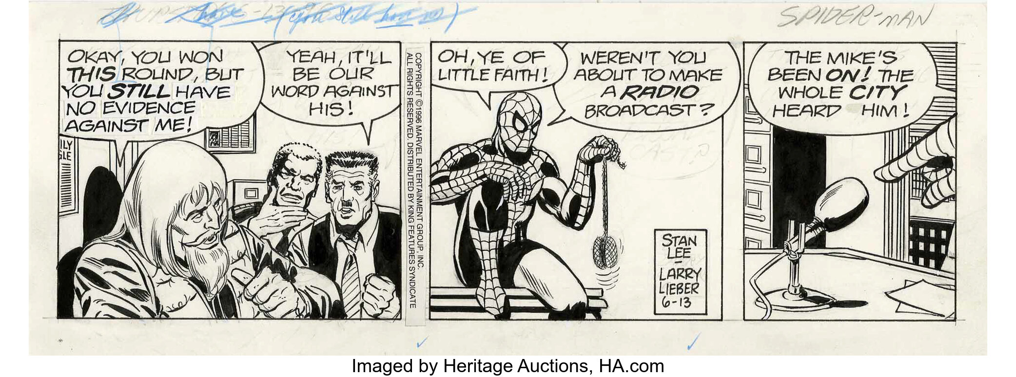 Larry Lieber - The Amazing Spider-Man Daily Comic Strip Original | Lot ...