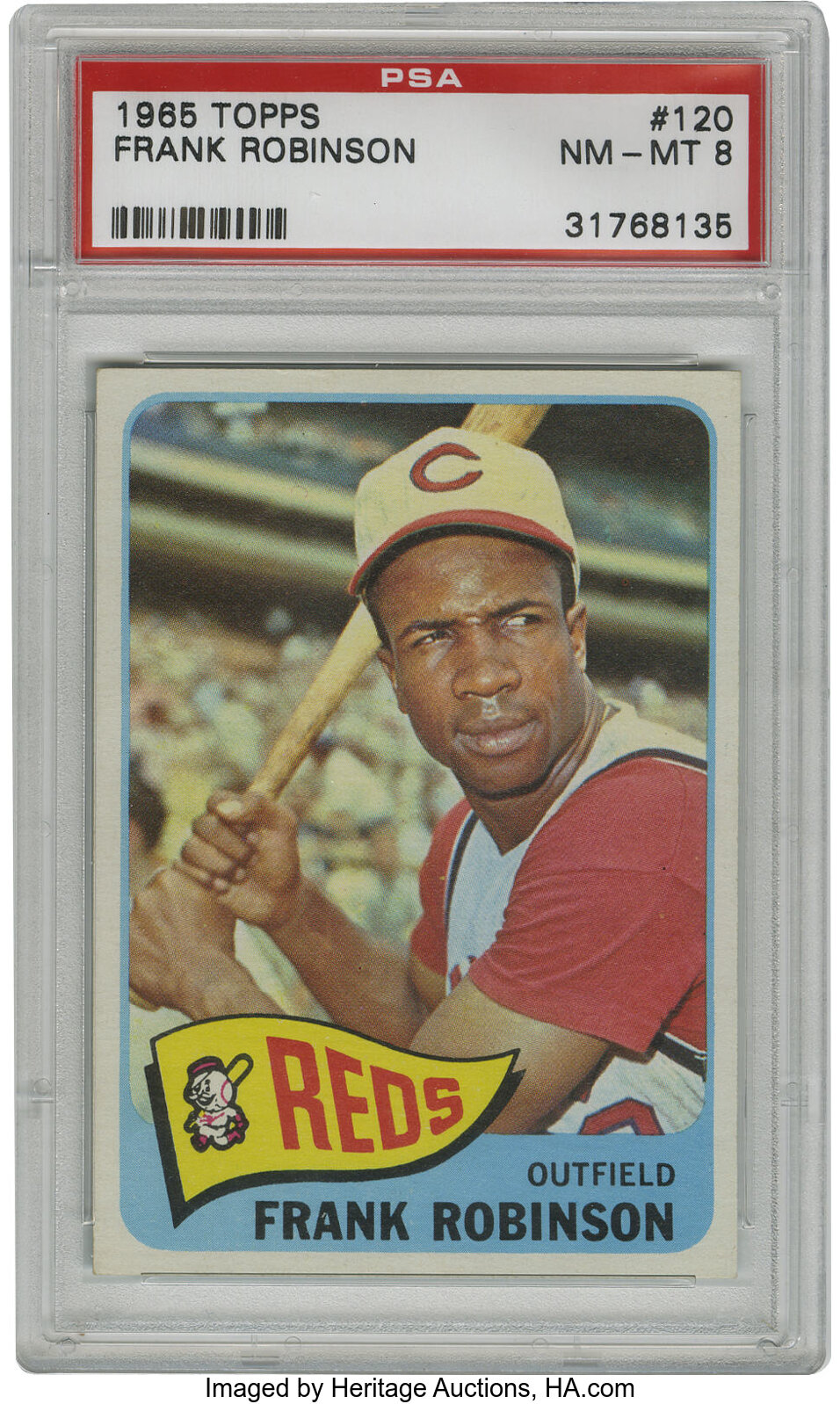 1966 Topps Frank Robinson #310 PSA NM-MT 8. The imposing Frank | Lot ...