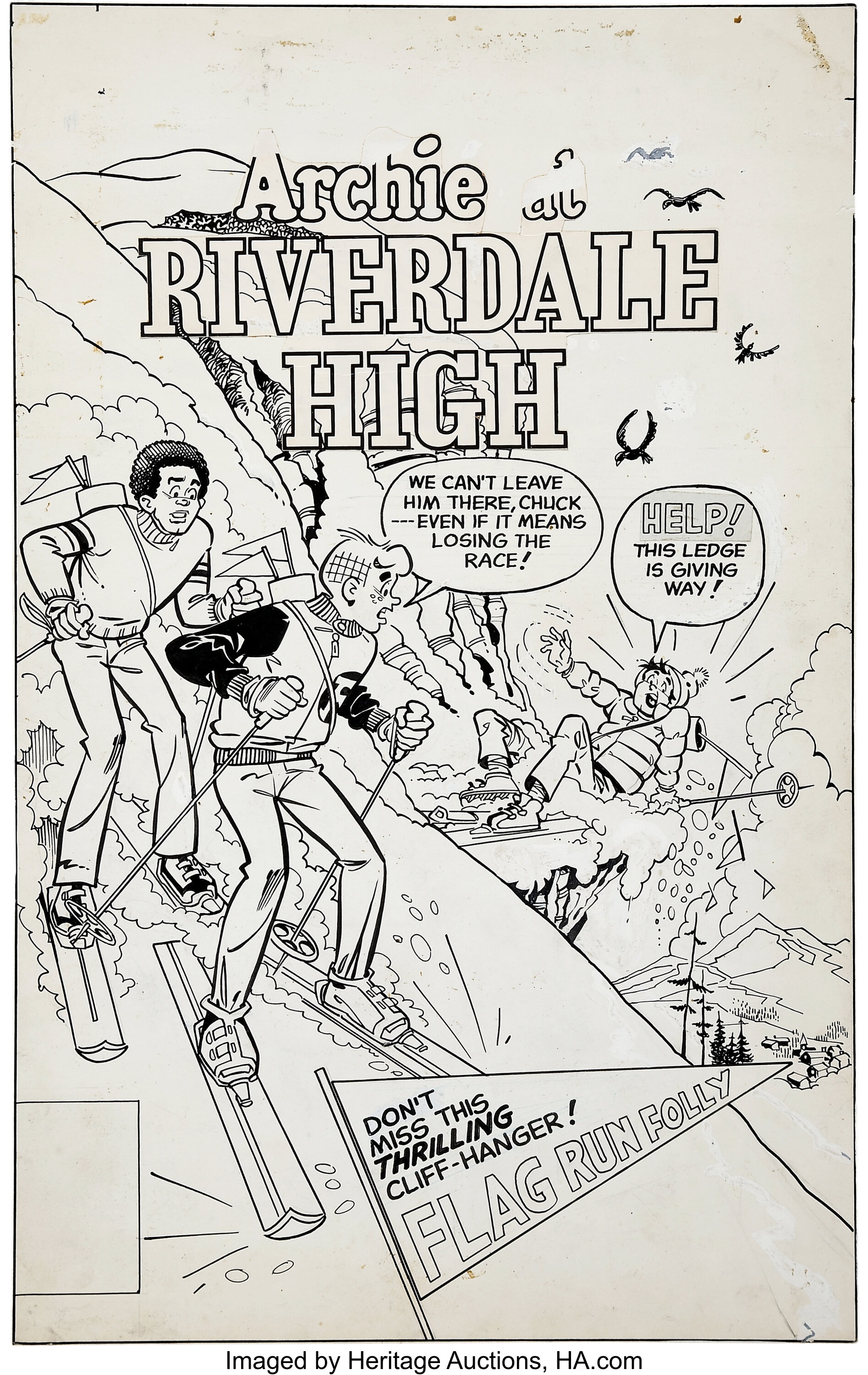 Stan Goldberg Archie at Riverdale High #70 Cover Original Art | Lot ...