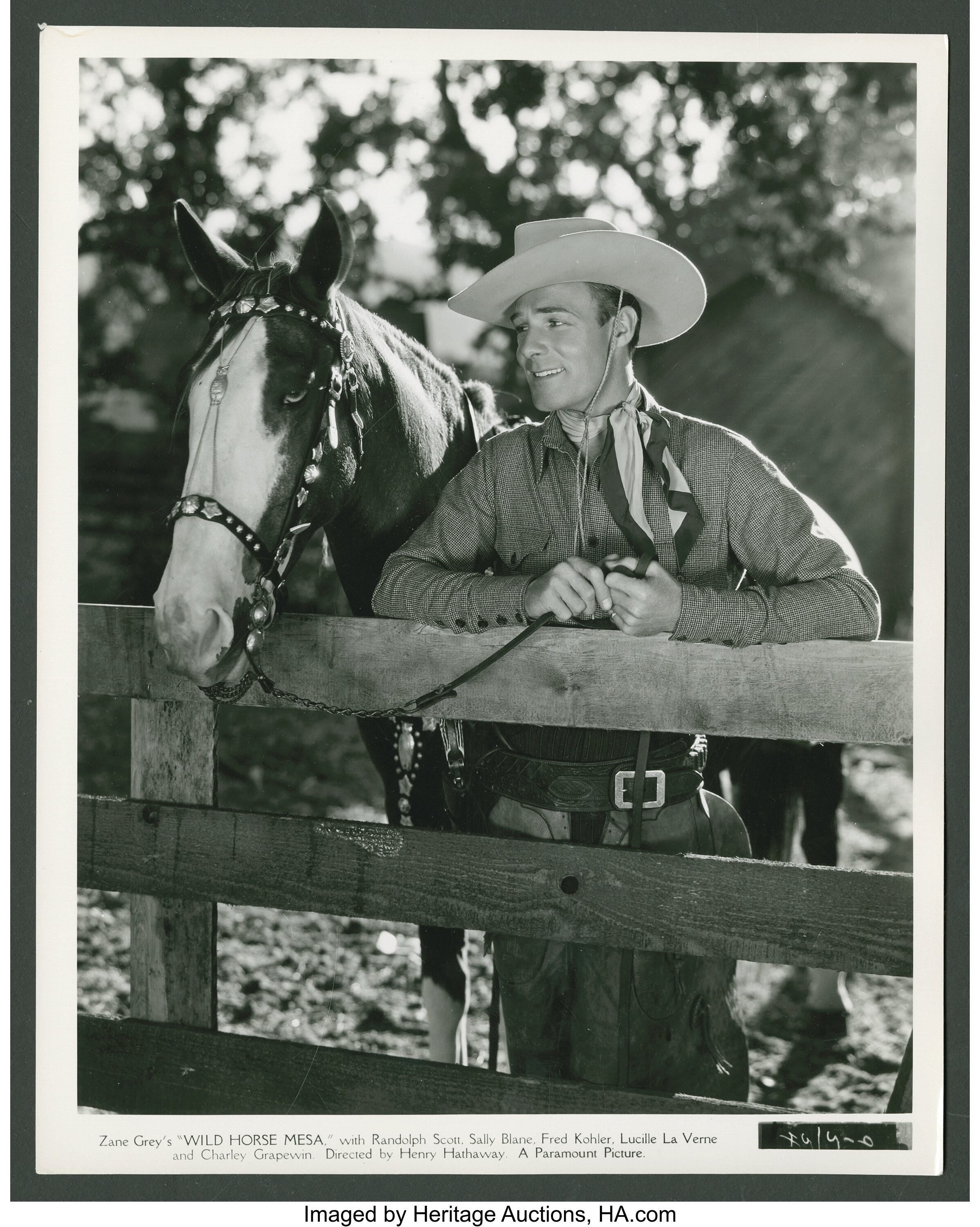 Randolph Scott and Sally Blane in "Wild Horse Mesa" (Paramount, | Lot ...
