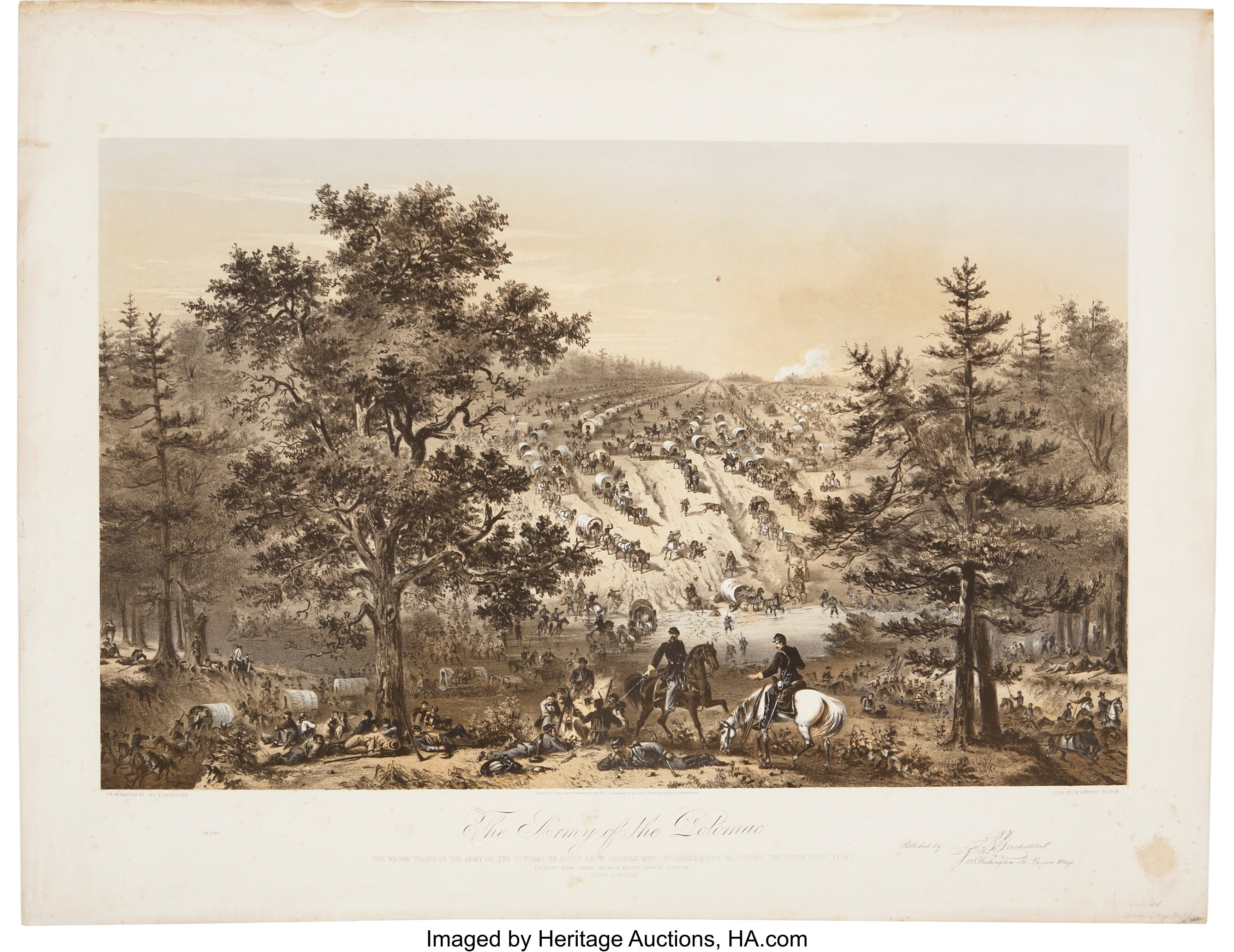 John Badger Bachelder "The Army of the Potomac" Lithographic | Lot ...