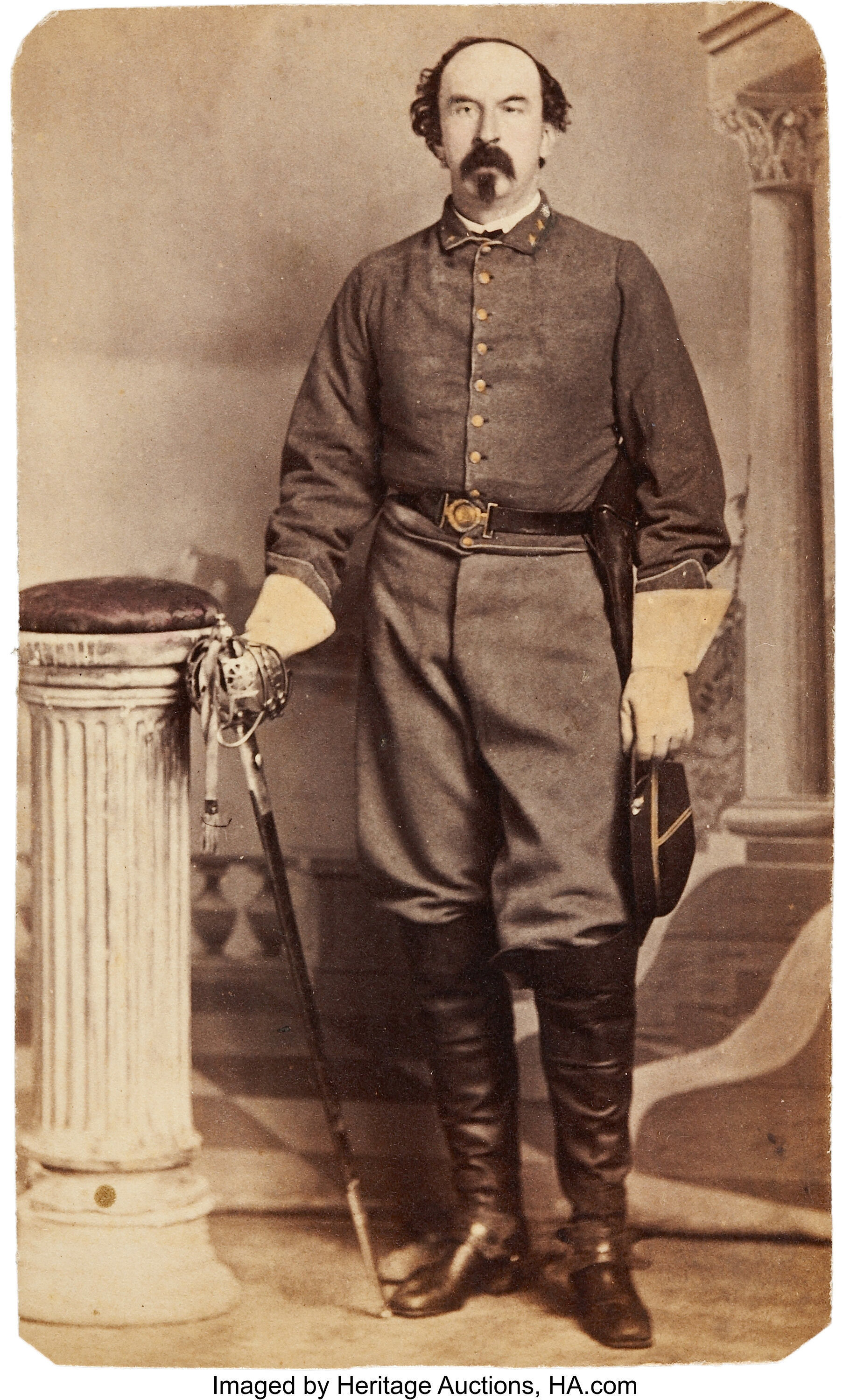 Carte de Visite Portrait of Confederate Colonel St. Clair | Lot #57020 ...