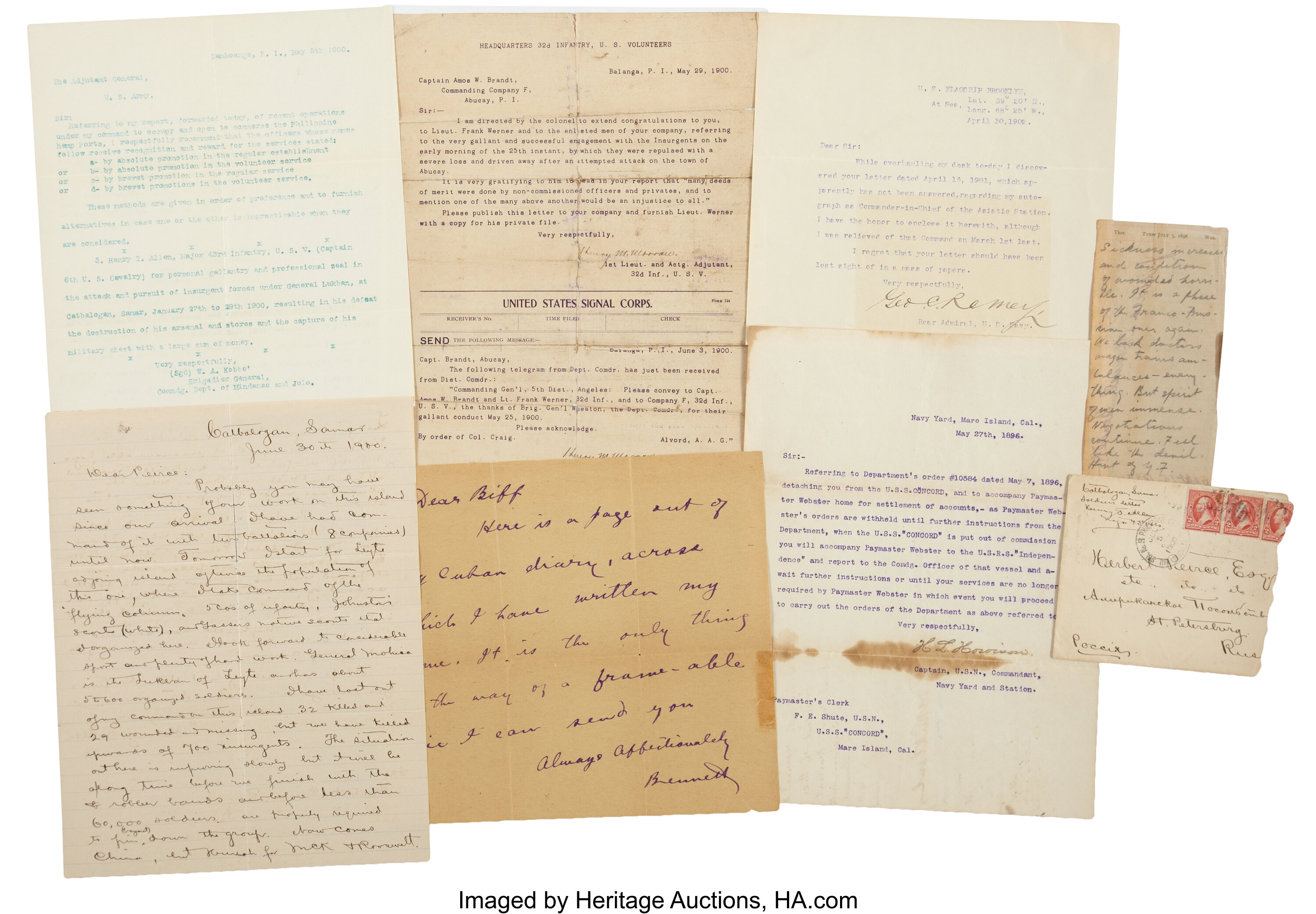 Spanish-American War: Archive of Six Documents and Letters | Lot #57299 ...