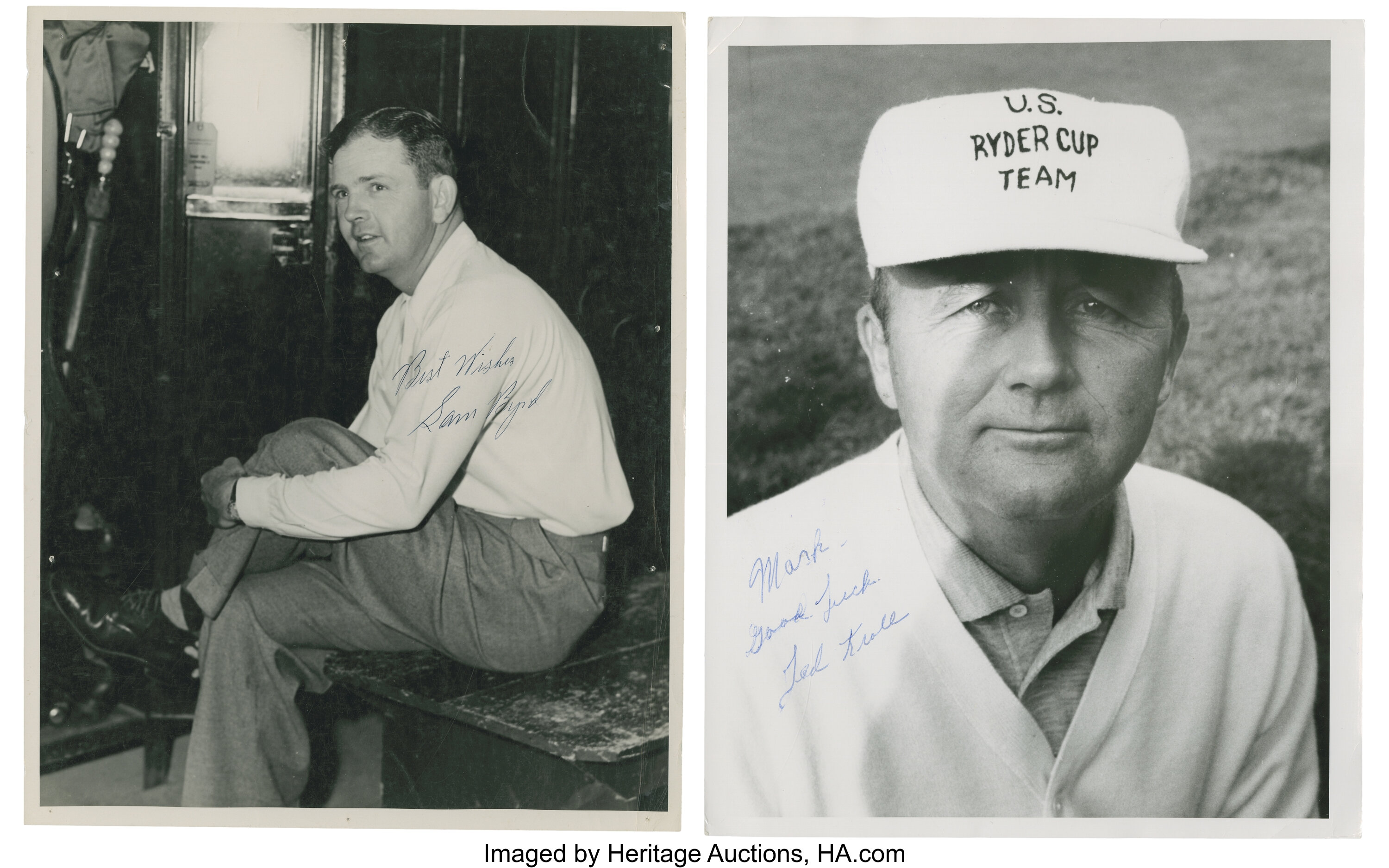 1950's Ted Kroll & Sam Byrd Signed Photographs Lot of 2.... Golf | Lot ...