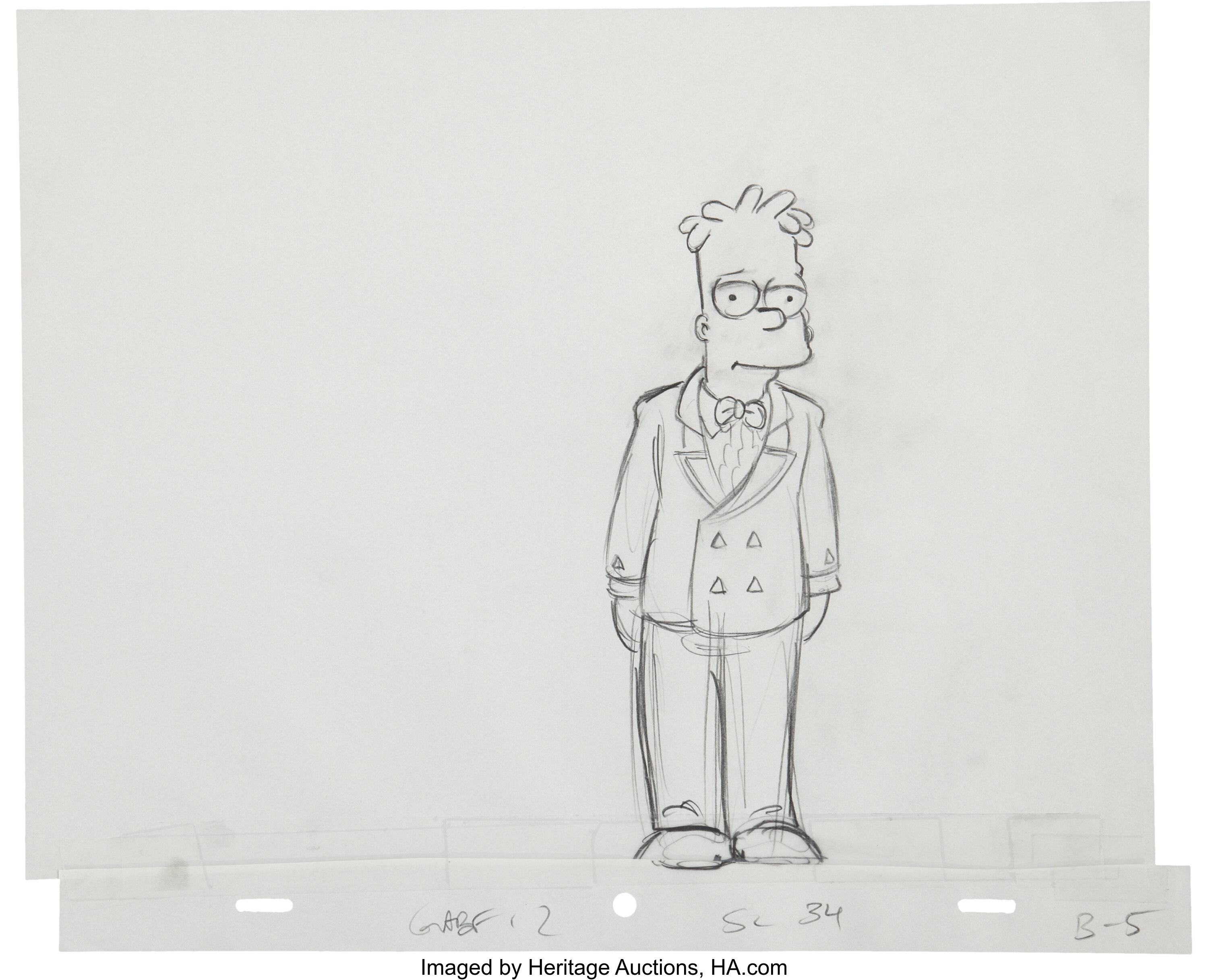The Simpsons Bart Simpson and Ralph Wiggum Animation Production | Lot ...