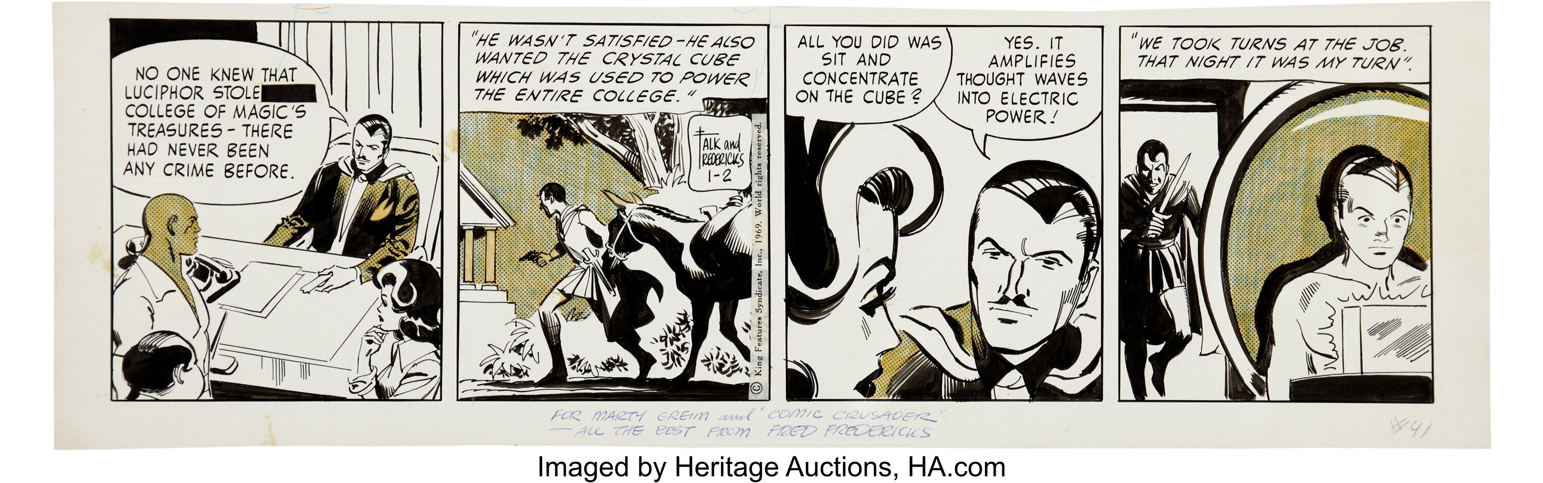 Fred Fredericks Mandrake the Magician Comic Strip Original Art, | Lot ...