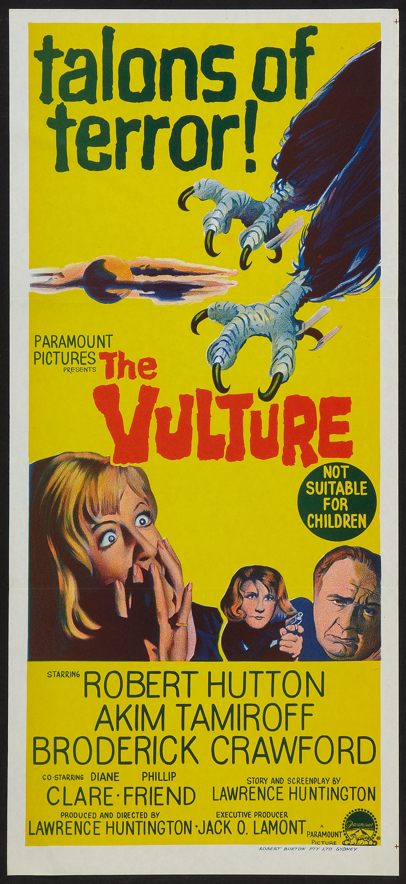 The Vulture (Paramount, 1966). Australian Daybill (13" X 30"). | Lot ...
