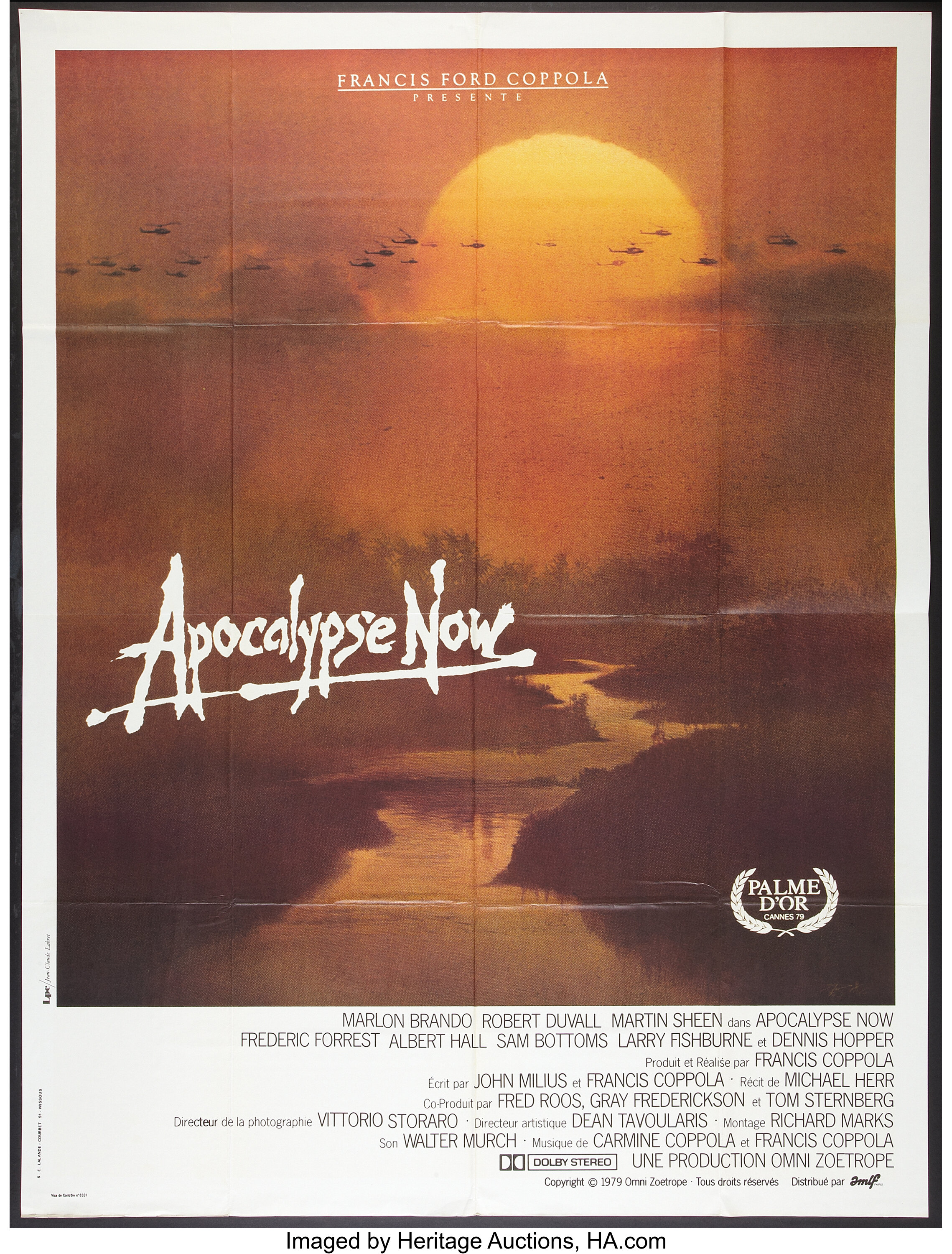 Apocalypse Now (United Artists, 1979). French Grande (47" X 63"), | Lot ...