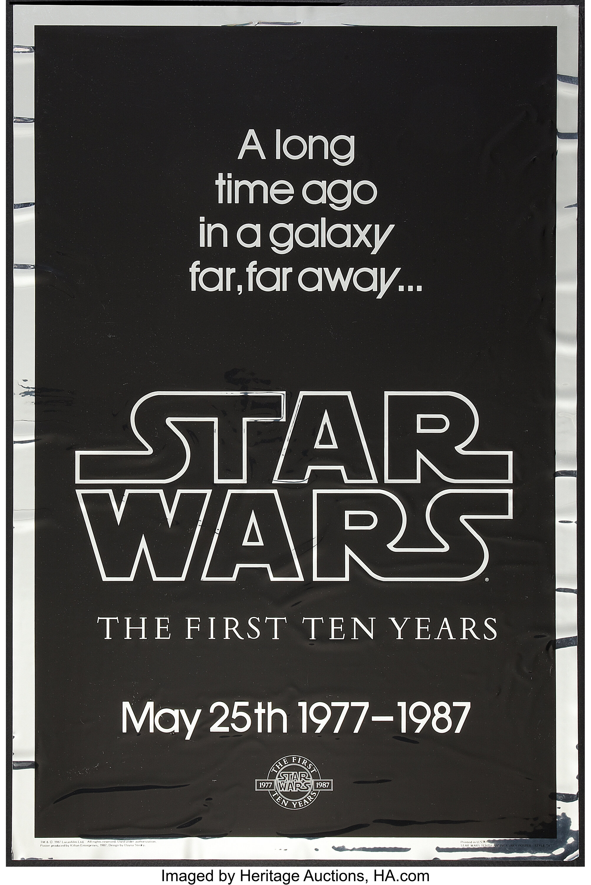 Star Wars (20th Century Fox, R-1987). Mylar One Sheet (27" X 41") | Lot ...