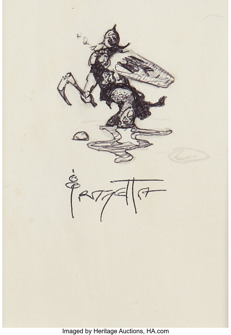 Frank Frazetta Sketch Original Art (undated).... Original Comic Art ...