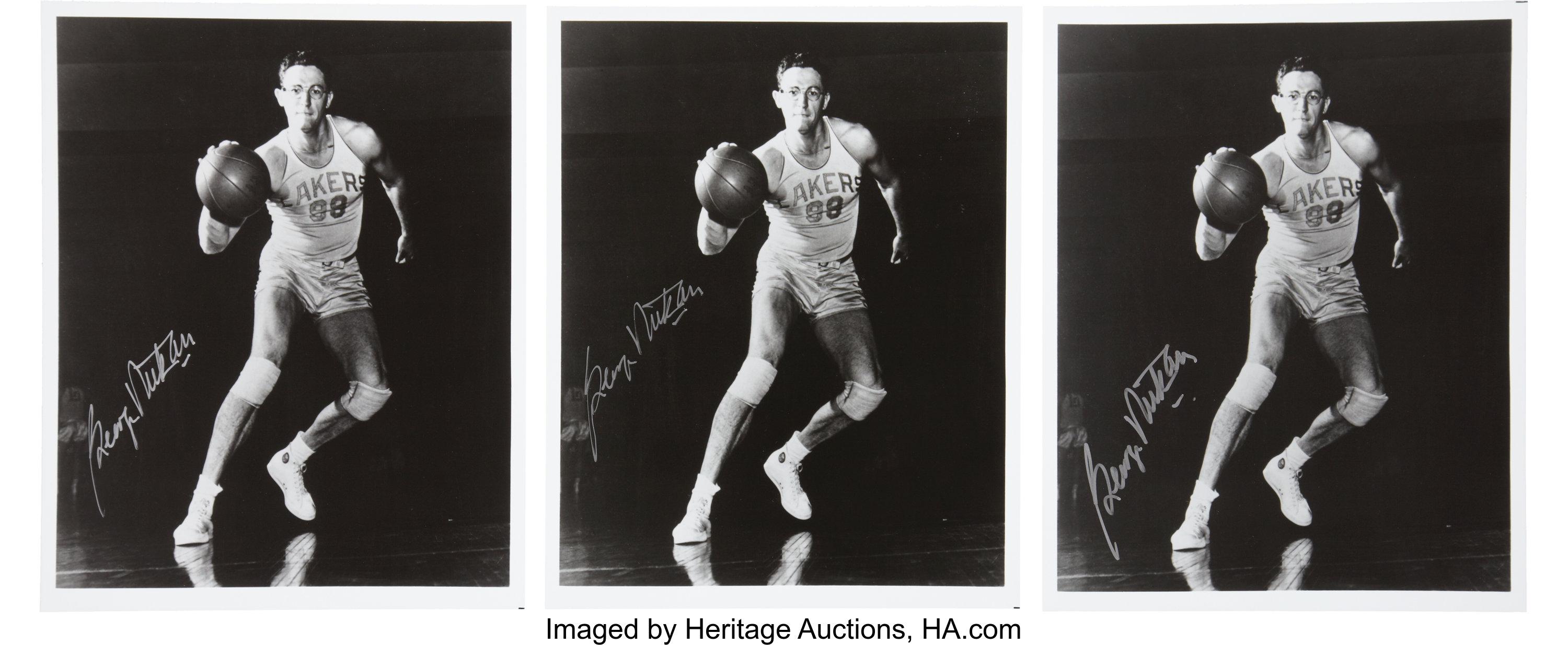 George Mikan Signed Photographs Lot of 3.... Basketball | Lot #41112 ...