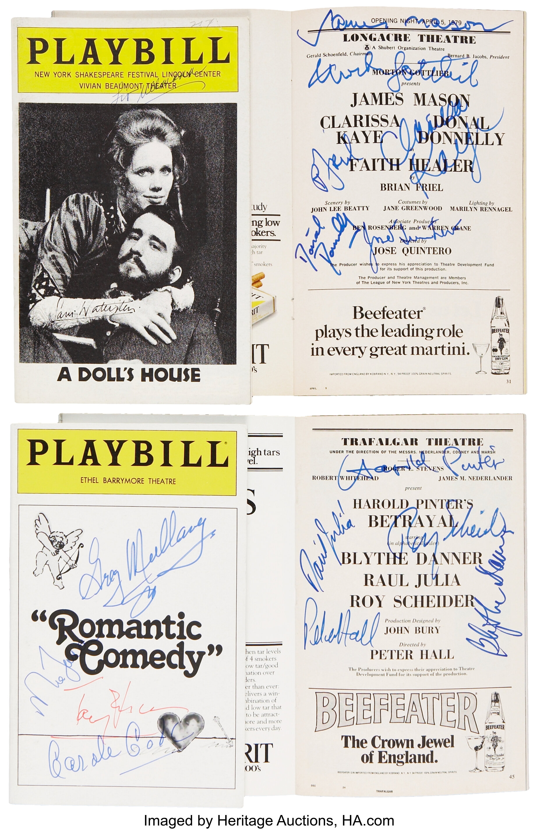Assorted Cast- and Crew-Signed Playbills.... (Total: 4 Items) | Lot ...