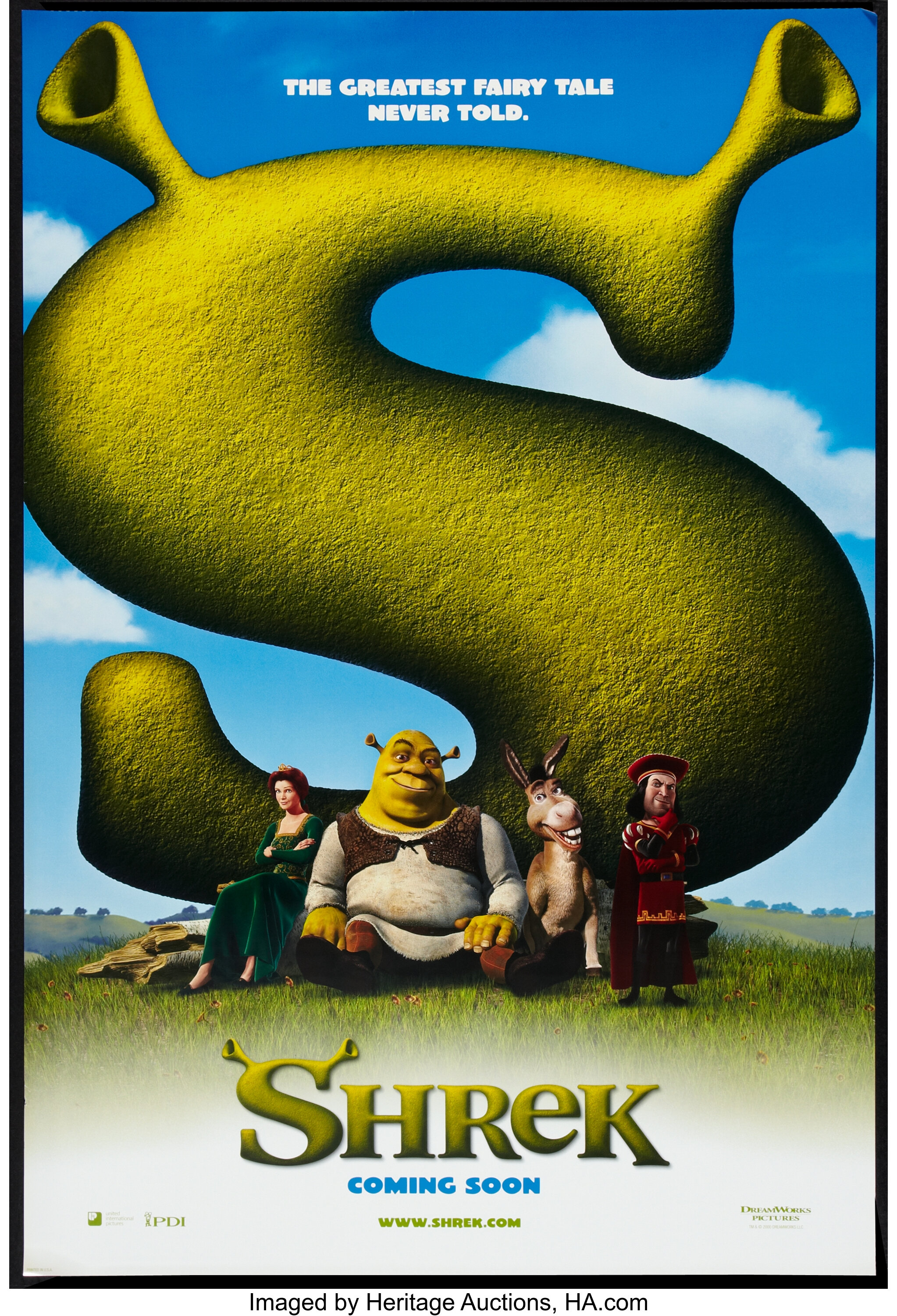Shrek (DreamWorks, 2001). One Sheets (2) (27" X 40") DS Advances | Lot ...