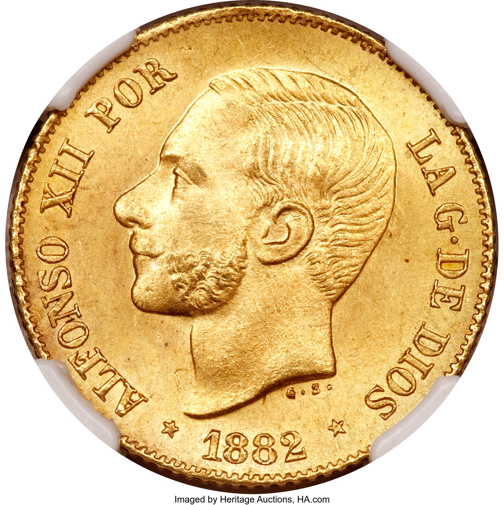 Philippines: Alfonso XII gold 4 Pesos 1882,... Philippines | Lot #22539 ...