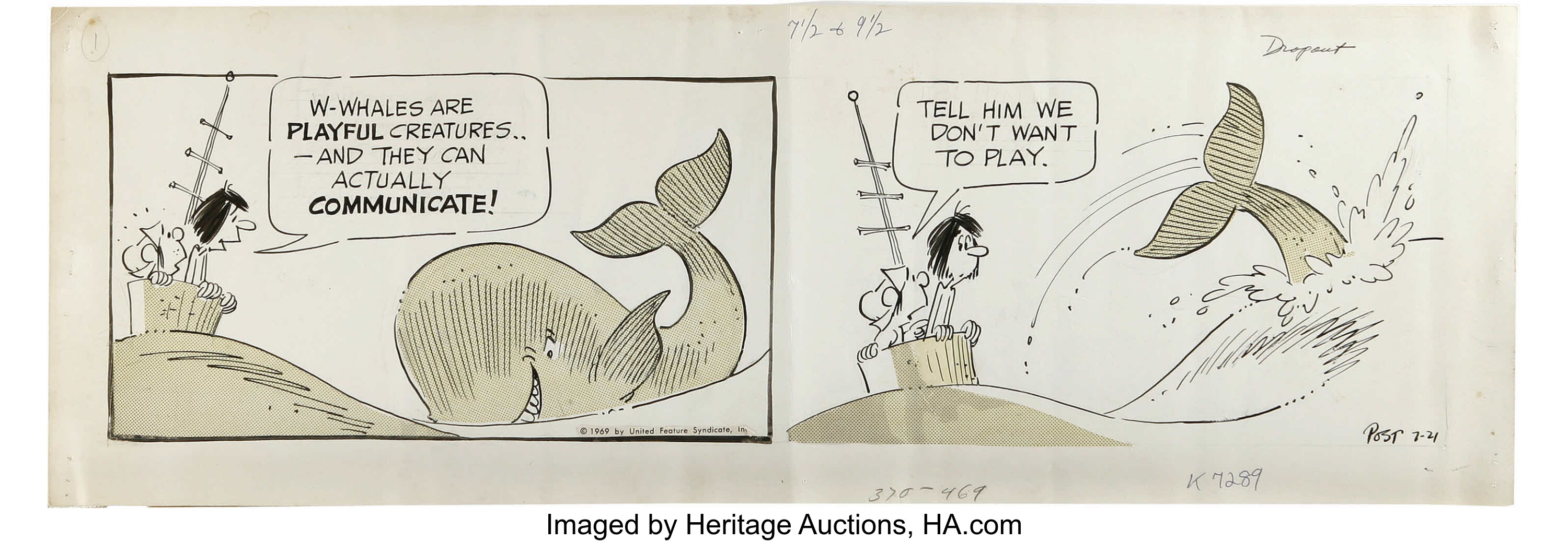 Howard Post - The Dropouts Daily Comic Strip Original Art, dated | Lot ...