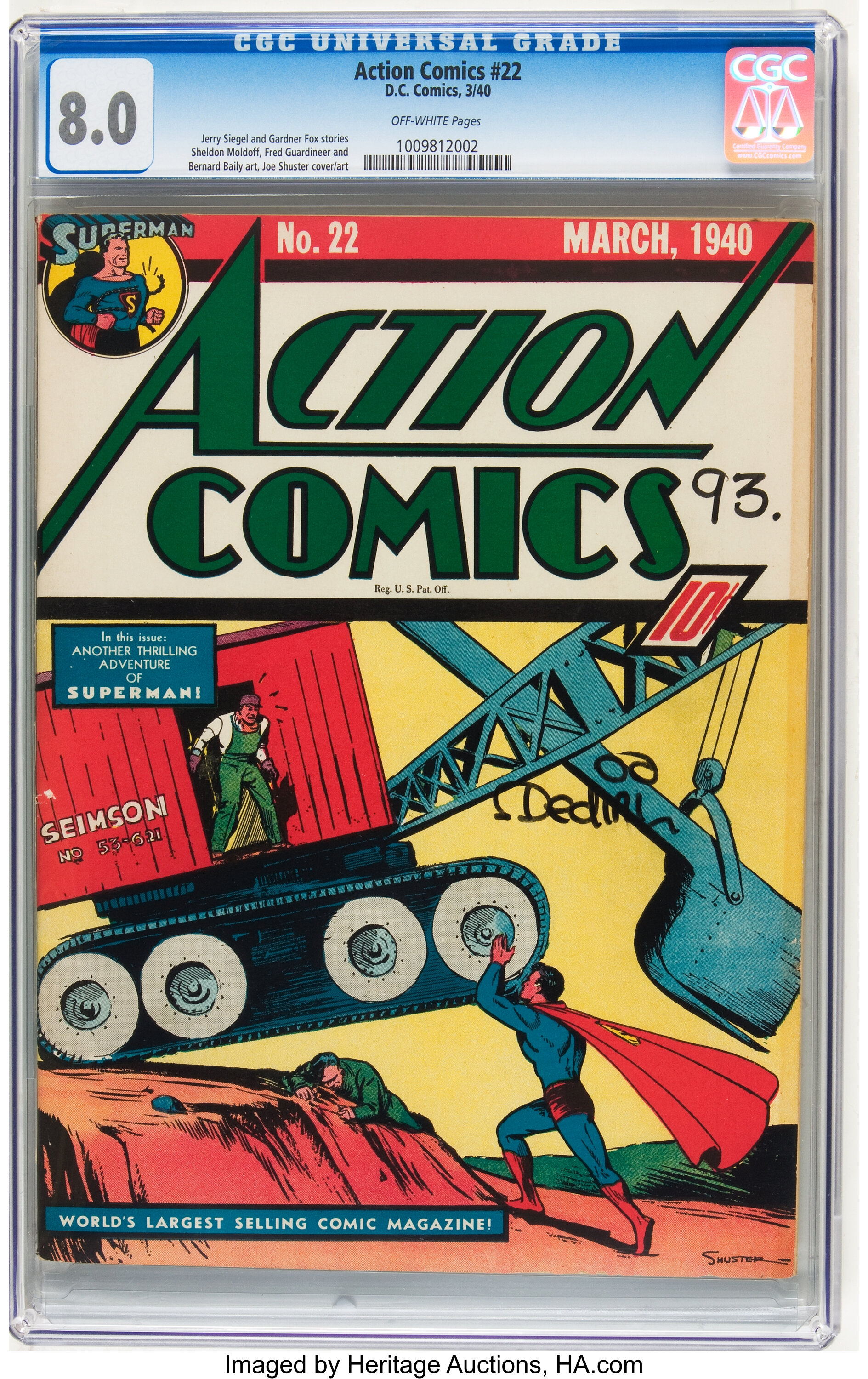 How Much Is Action Comics #22 Worth? Browse Comic Prices | Heritage ...