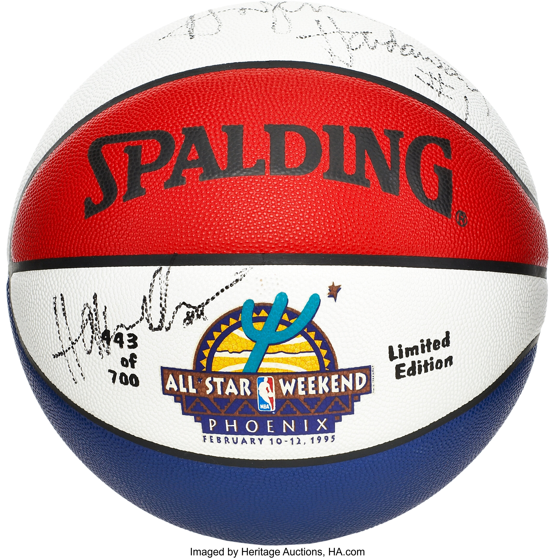 Penny Hardaway, Shaquille O'Neal and Hakeem Olajuwon Multi Signed | Lot ...