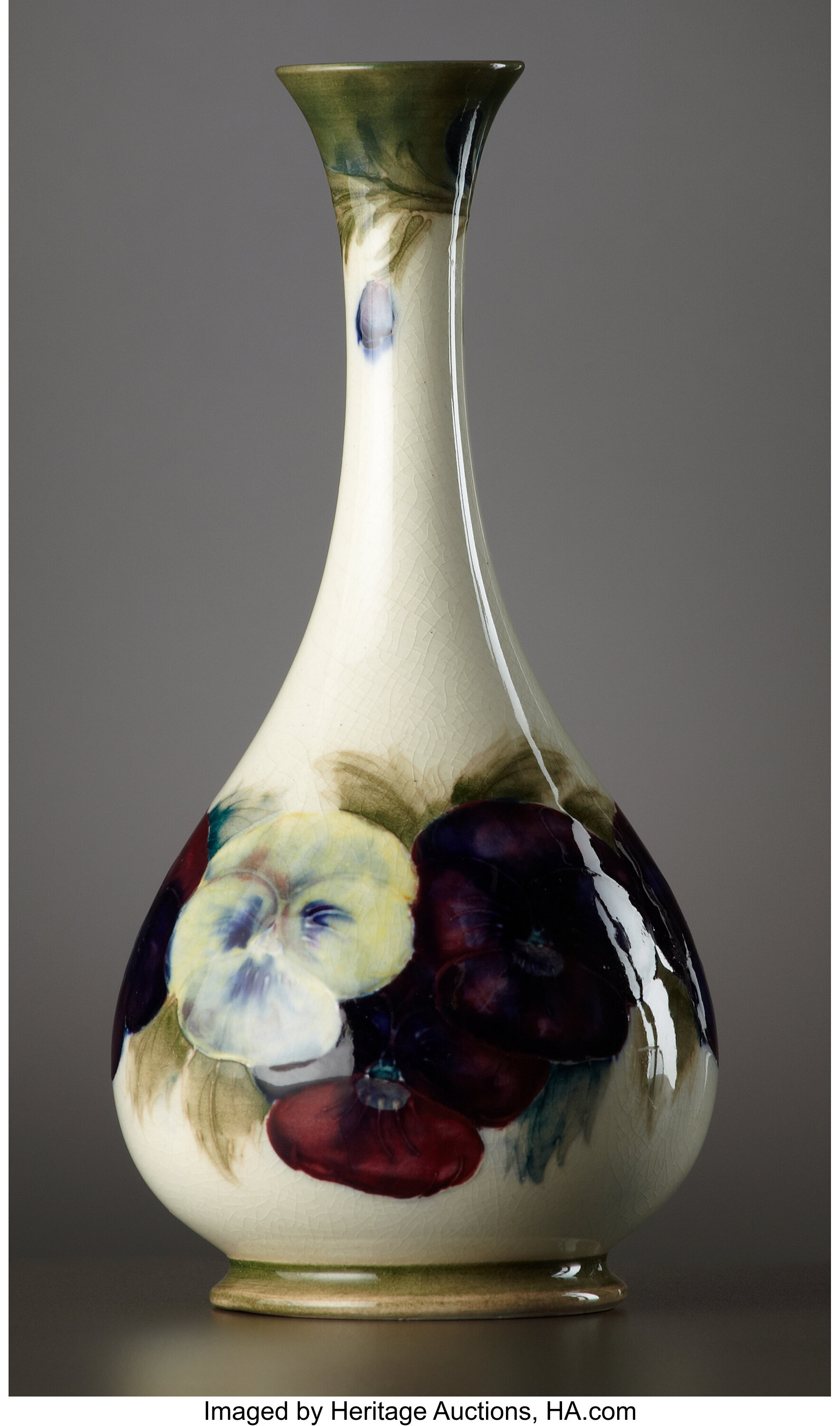 AN ENGLISH ART POTTERY VASE . Moorcroft, Burslem (Stoke-on-Trent ...