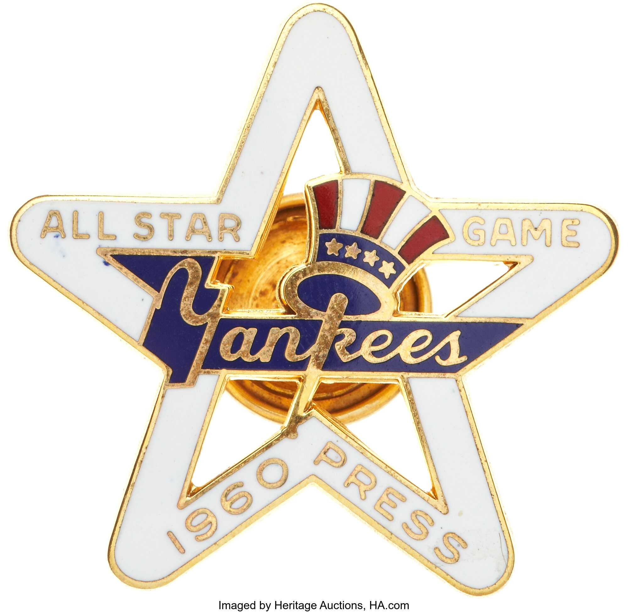 1960 All Star Game Press Pin.... Baseball Collectibles Pins | Lot ...