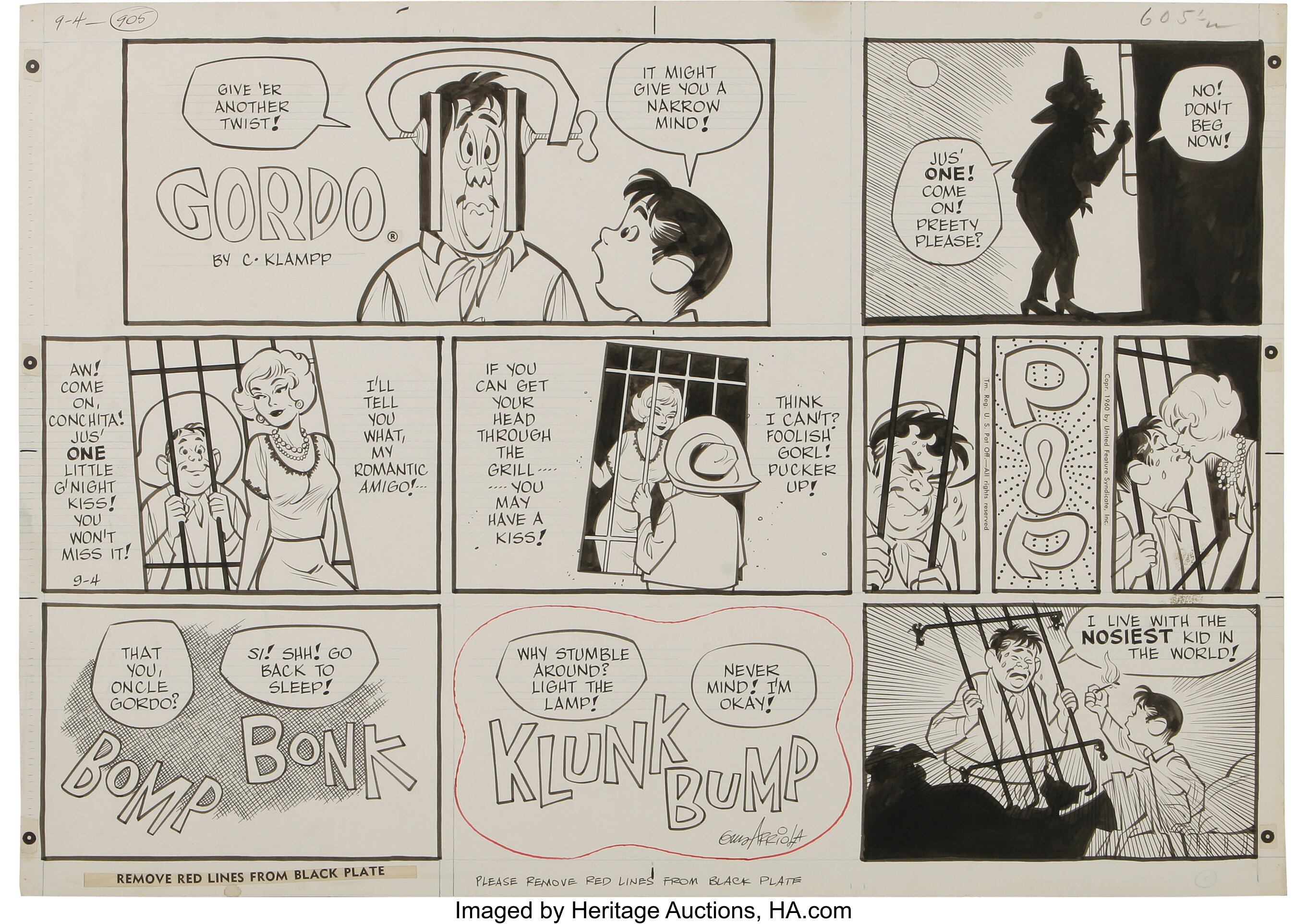 Gus Arriola - Gordo Sunday Comic Strip, dated 9-4-60 (United | Lot ...