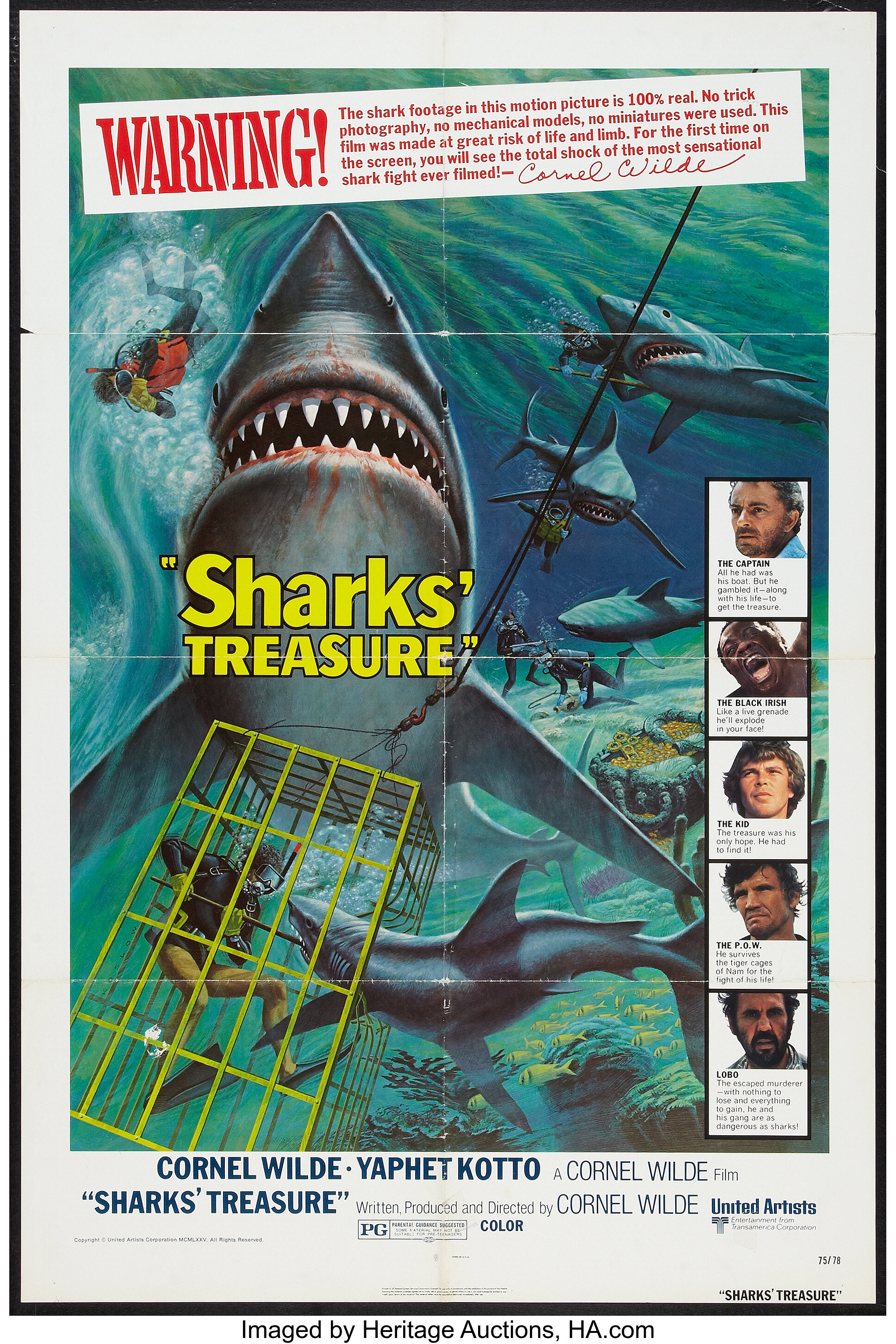 Sharks' Treasure (United Artists, 1975). One Sheet (27" X 41"). | Lot ...
