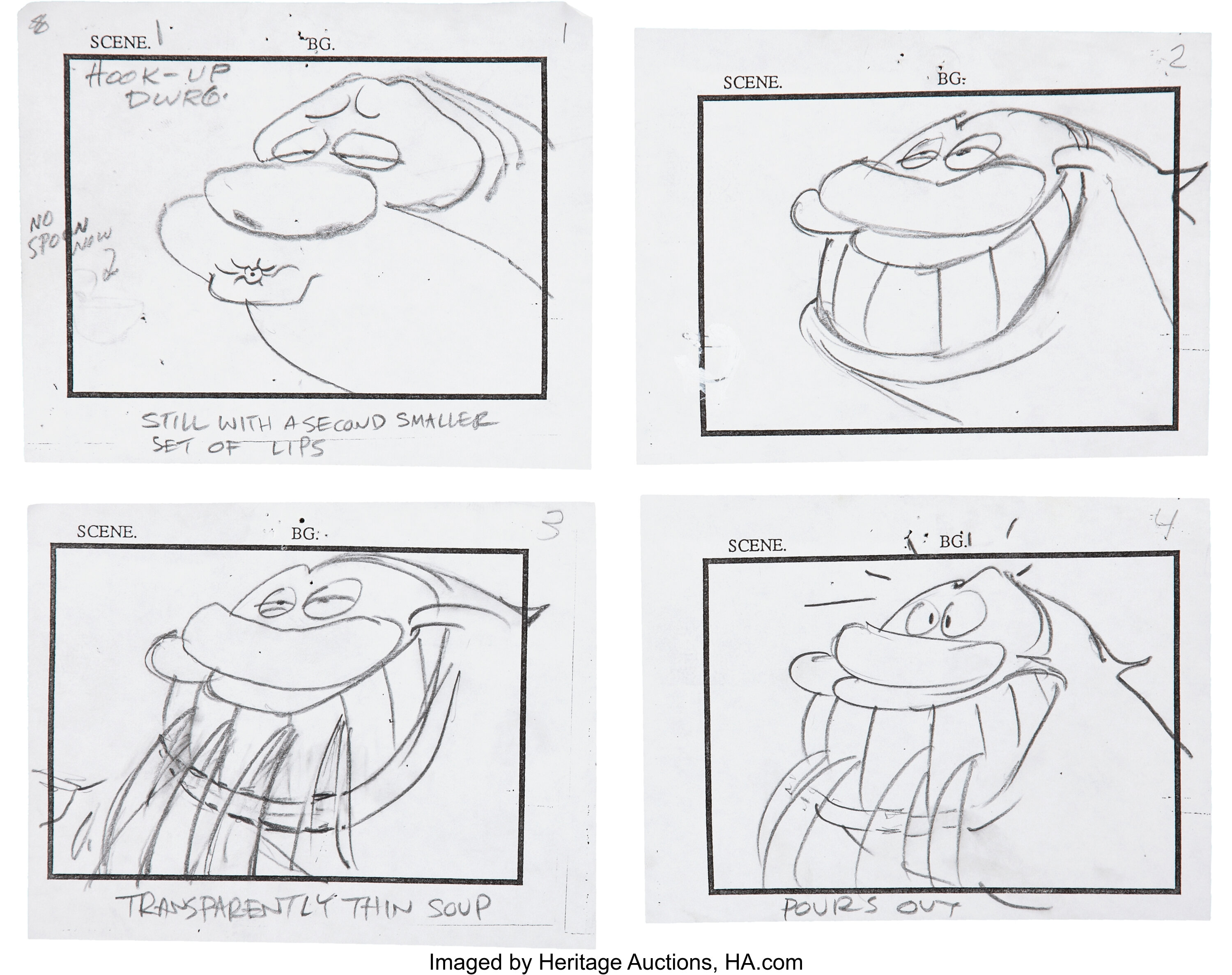 Ren & Stimpy Storyboard Original Art Group (Spumco, 2002).... | Lot ...