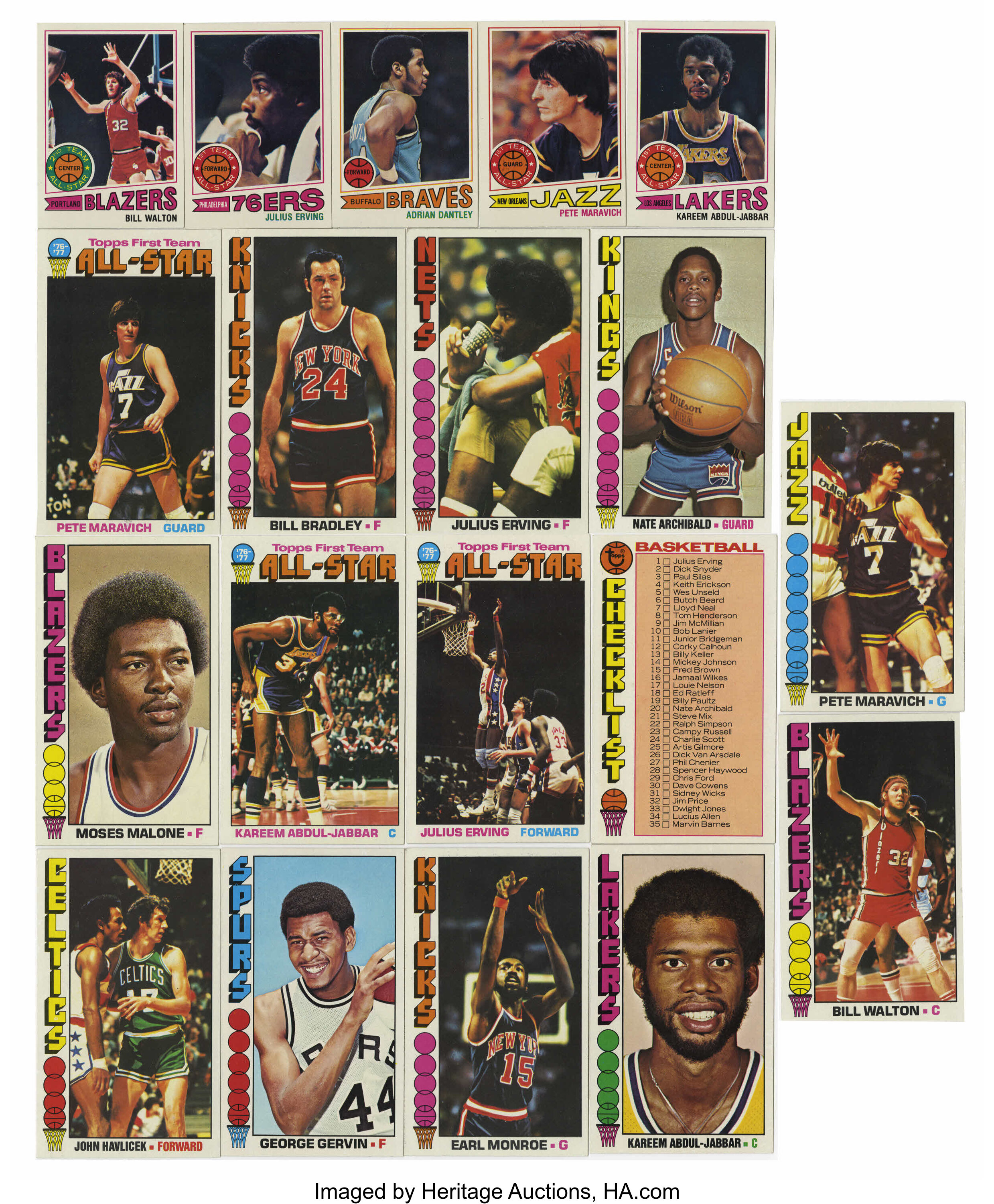 1976-77 & 1977-78 Topps Basketball Sets. The 1976-77 Topps | Lot #12576 ...